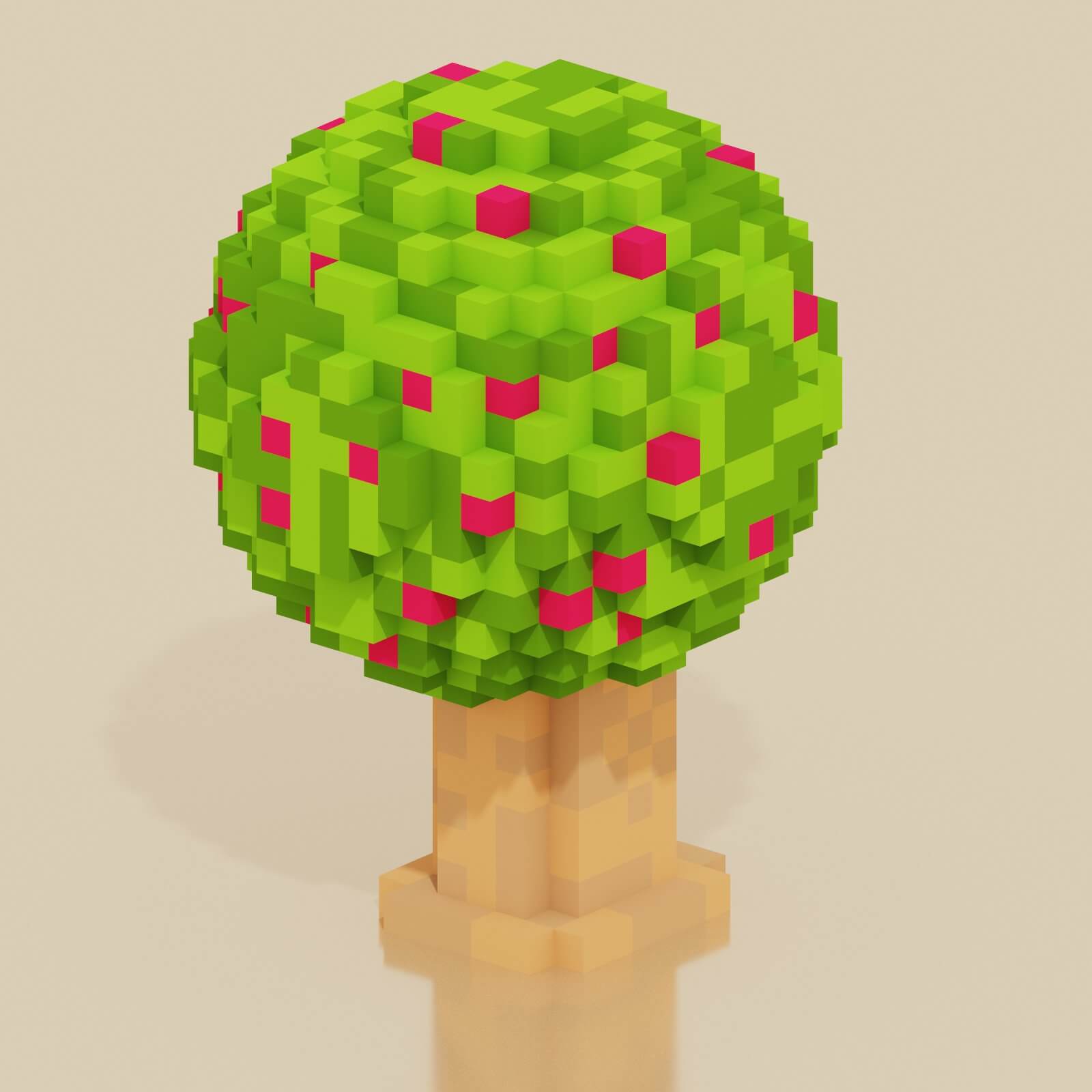 Tree 1 Voxel - 3D Model by Ktkaraj 3D Models