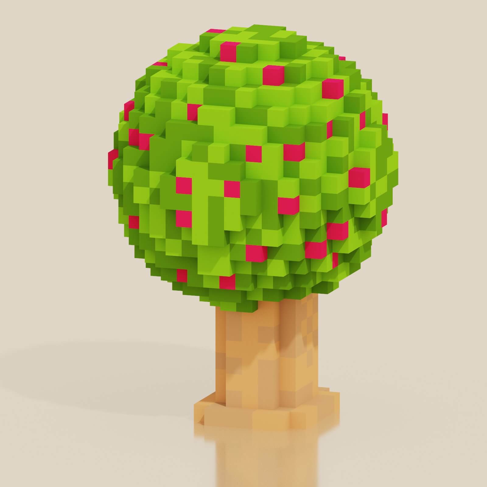 Tree 1 Voxel - 3D Model by Ktkaraj 3D Models