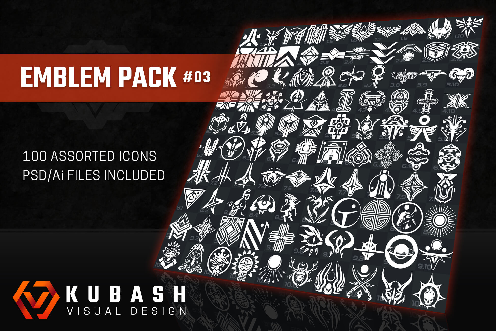 Emblem Pack 03 - 2D Game Asset by KubashVisualDesign