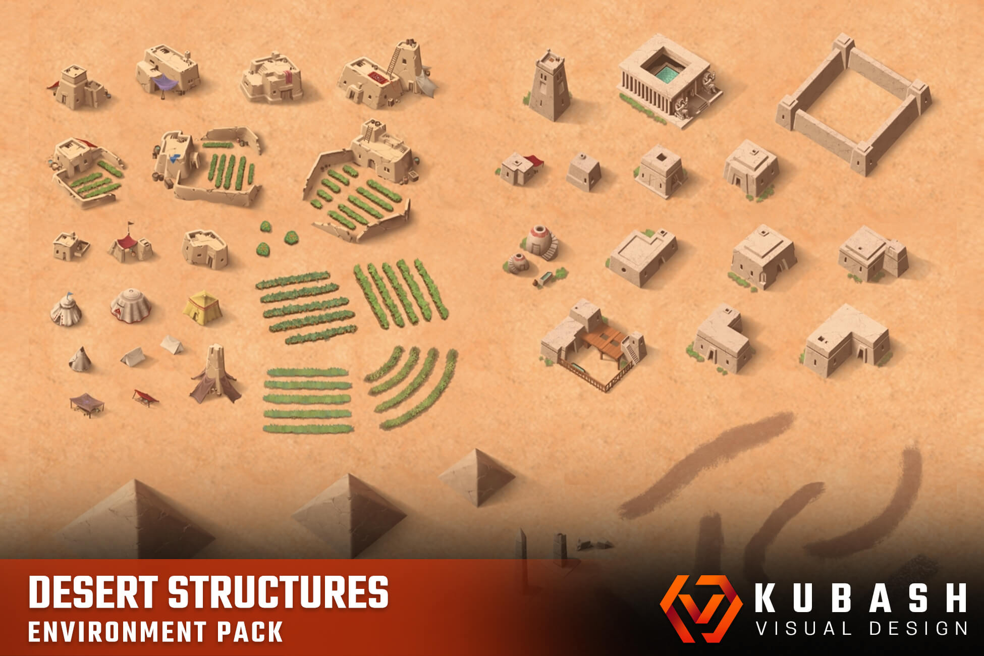 Environment Pack - Desert Structures 2D Game Asset by KubashVisualDesign