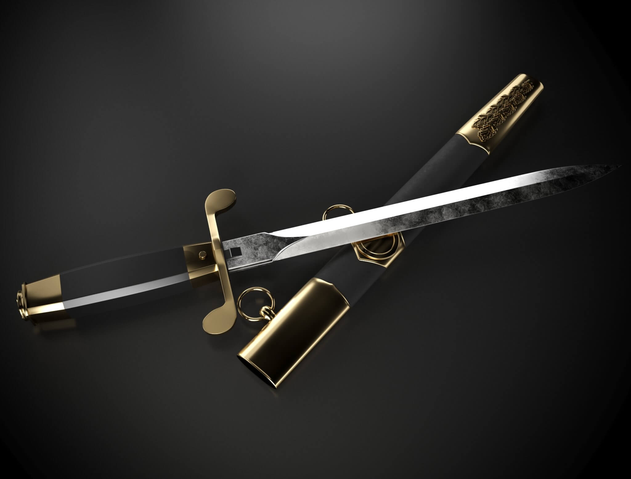 Officers Dagger - 3D Model by kuddus