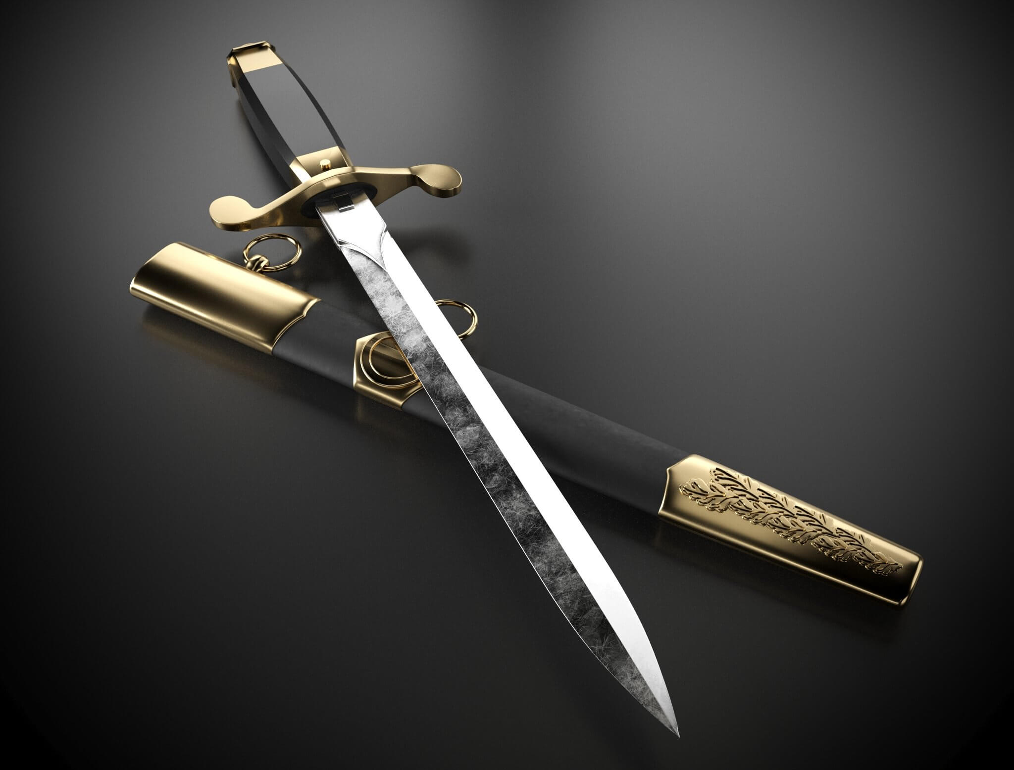 Officers Dagger - 3D Model by kuddus