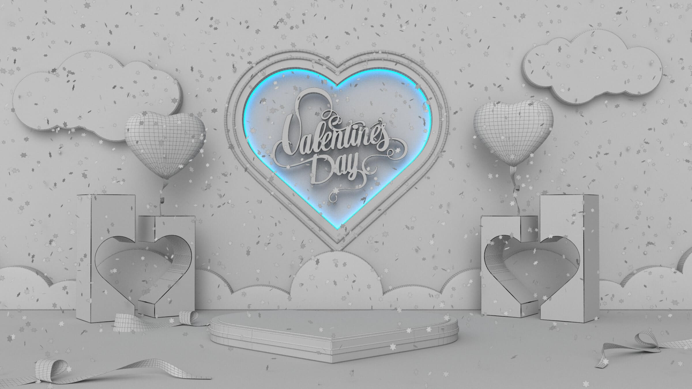 Valentines Day - 3D Model by kuddus
