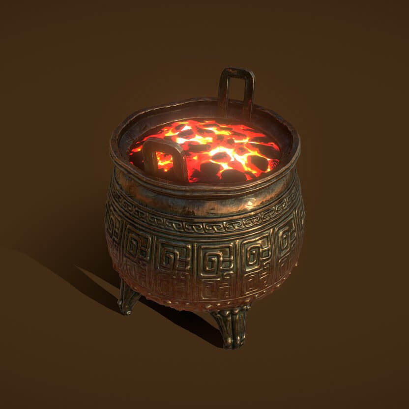 Cauldron Metal 01 - 3D Model by KungFuGrip