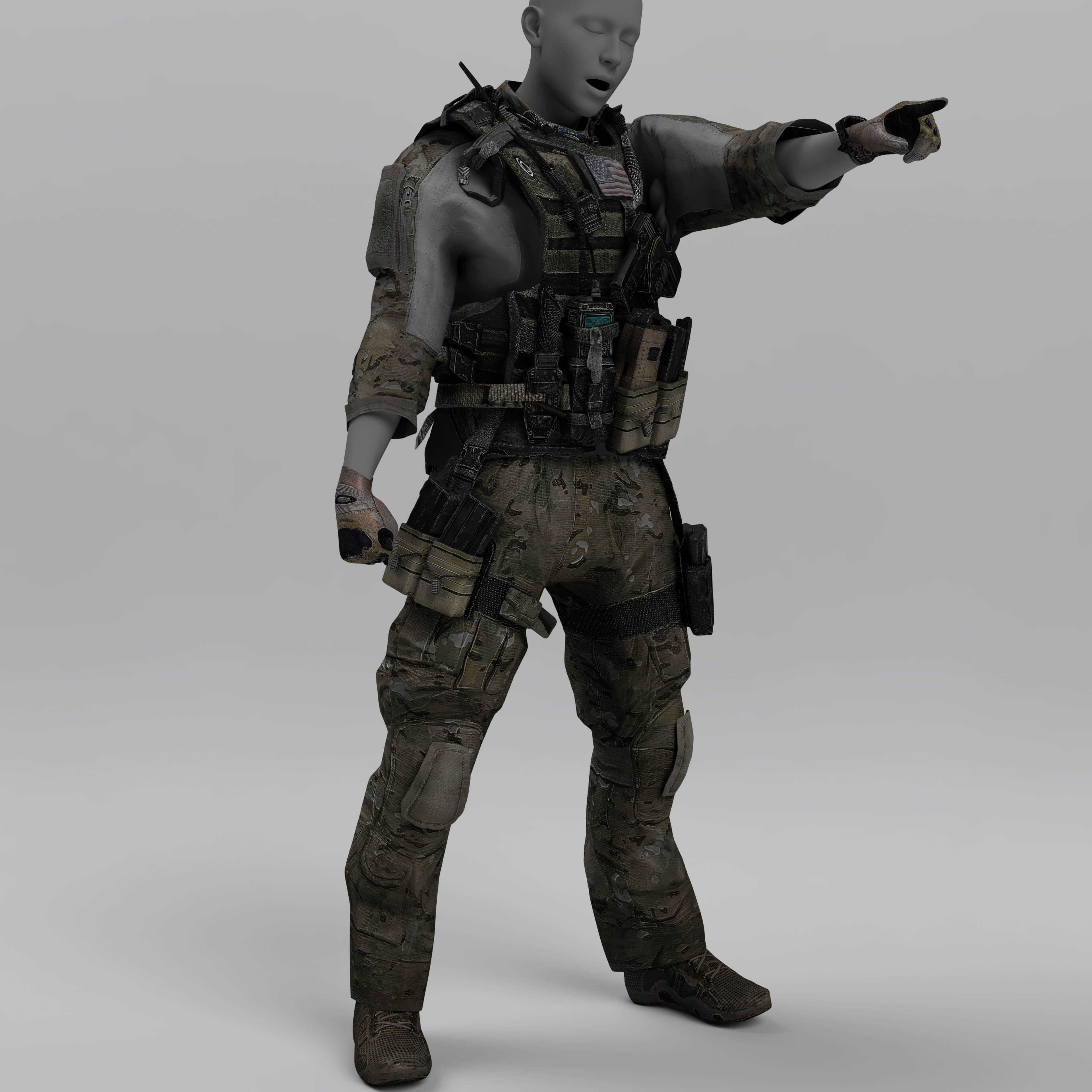 AC Delta Force Outfit for Genesis 9 - Free Daz Content by KuraiKya
