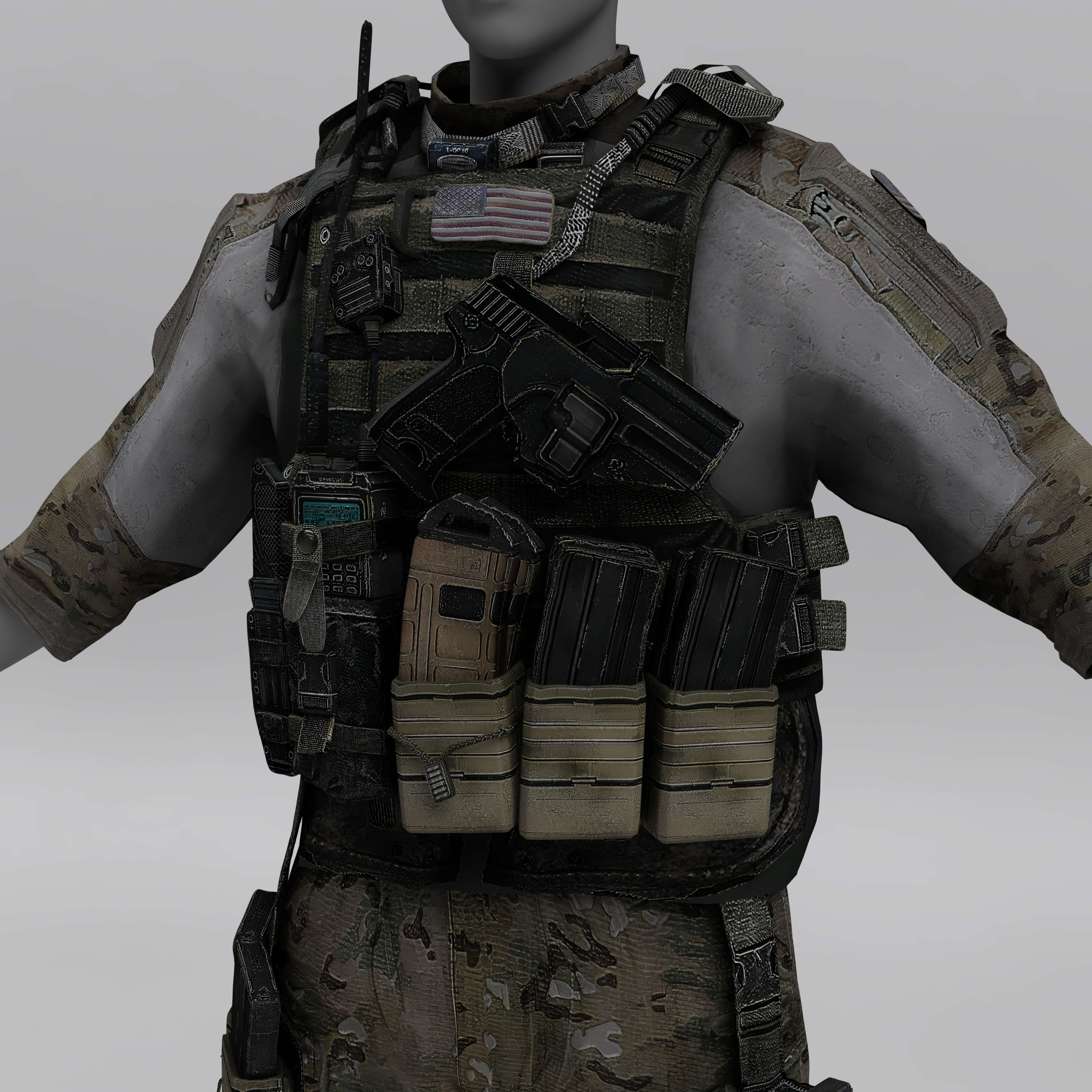 AC Delta Force Outfit for Genesis 9 - Free Daz Content by KuraiKya