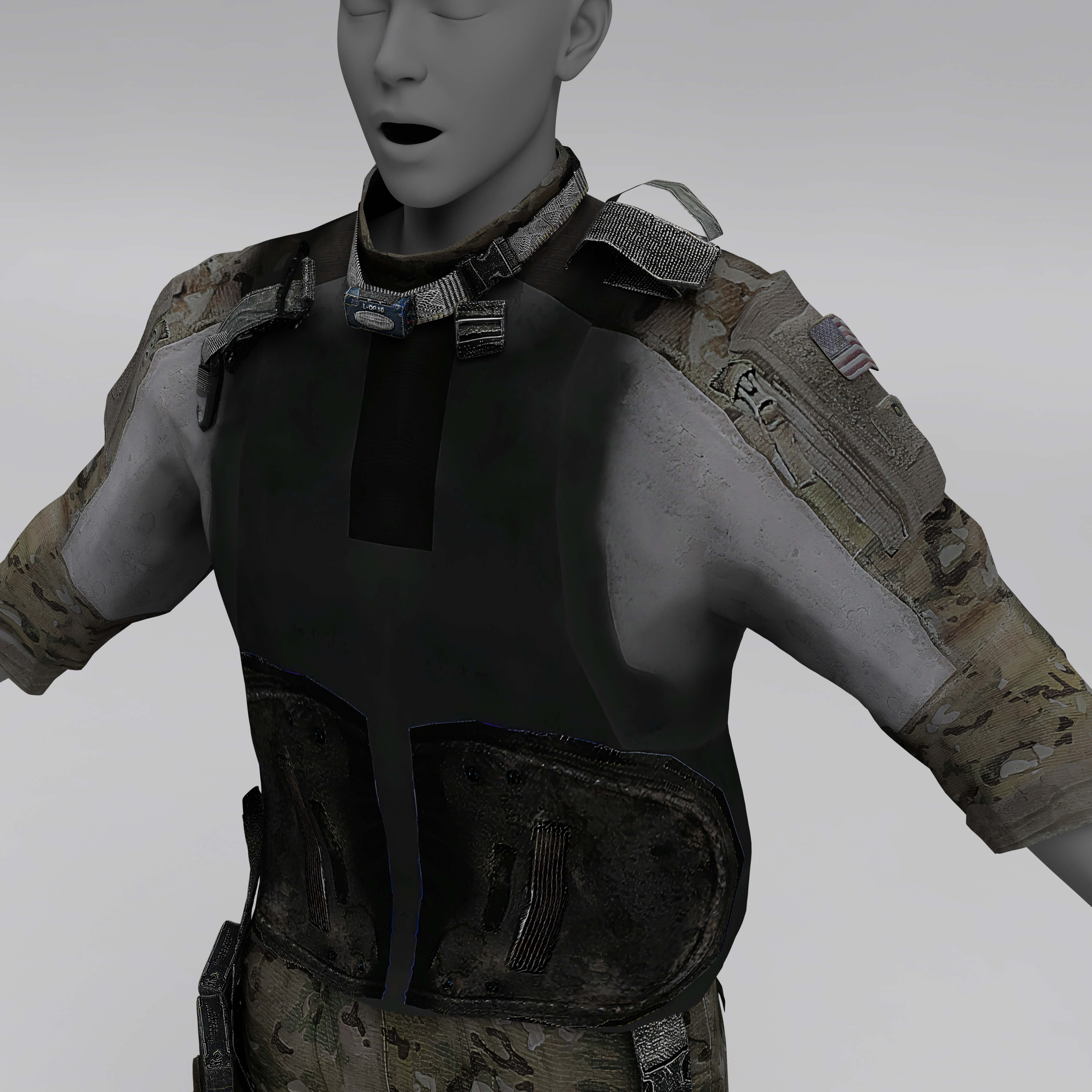 AC Delta Force Outfit for Genesis 9 - Free Daz Content by KuraiKya