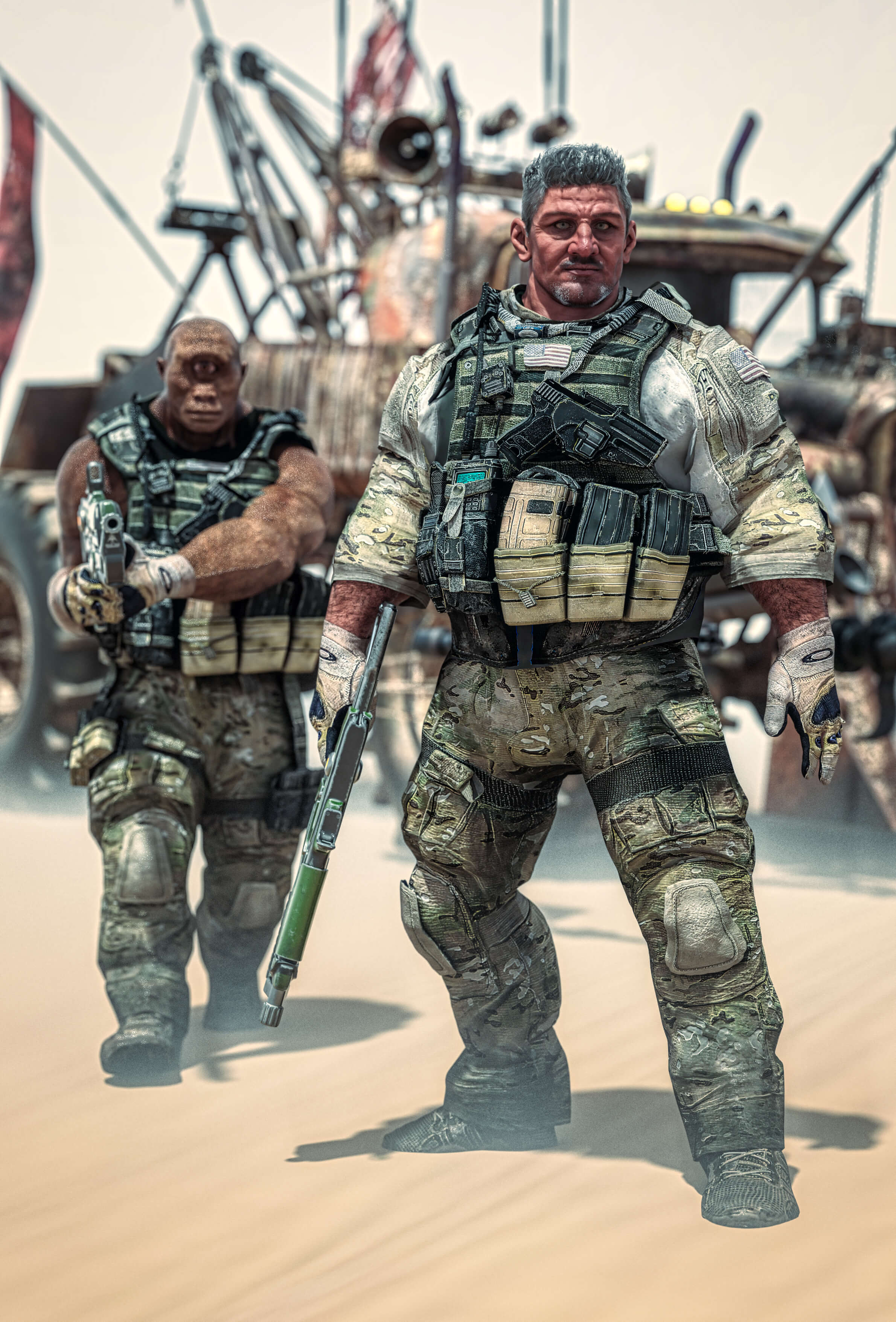 AC Delta Force Outfit for Genesis 9 - Free Daz Content by KuraiKya