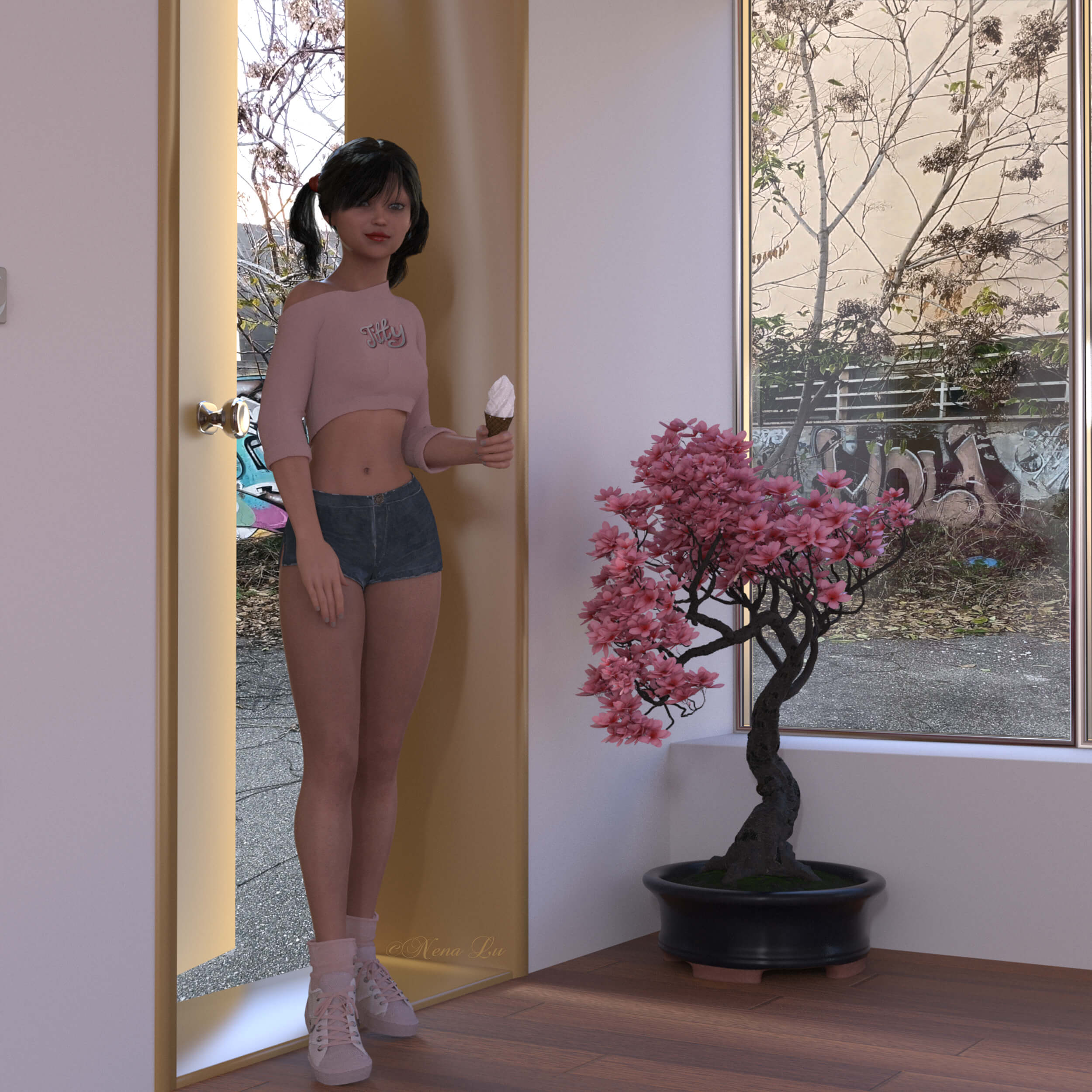 Amy Pigtails (Hair) for Genesis 8 Female - Daz Content by KuraiKya