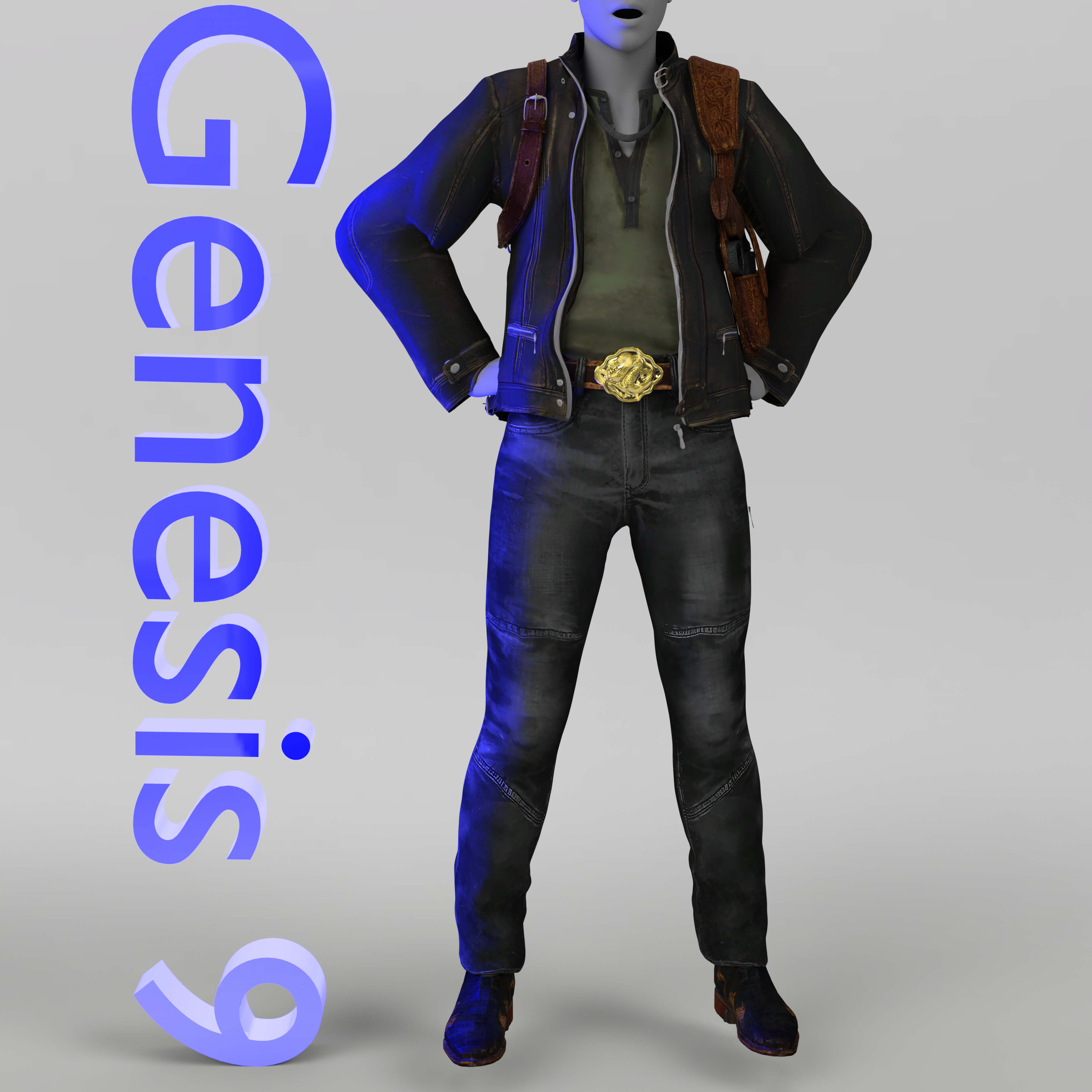 Blackjack Outfit for Genesis 9 - Daz Content by KuraiKya
