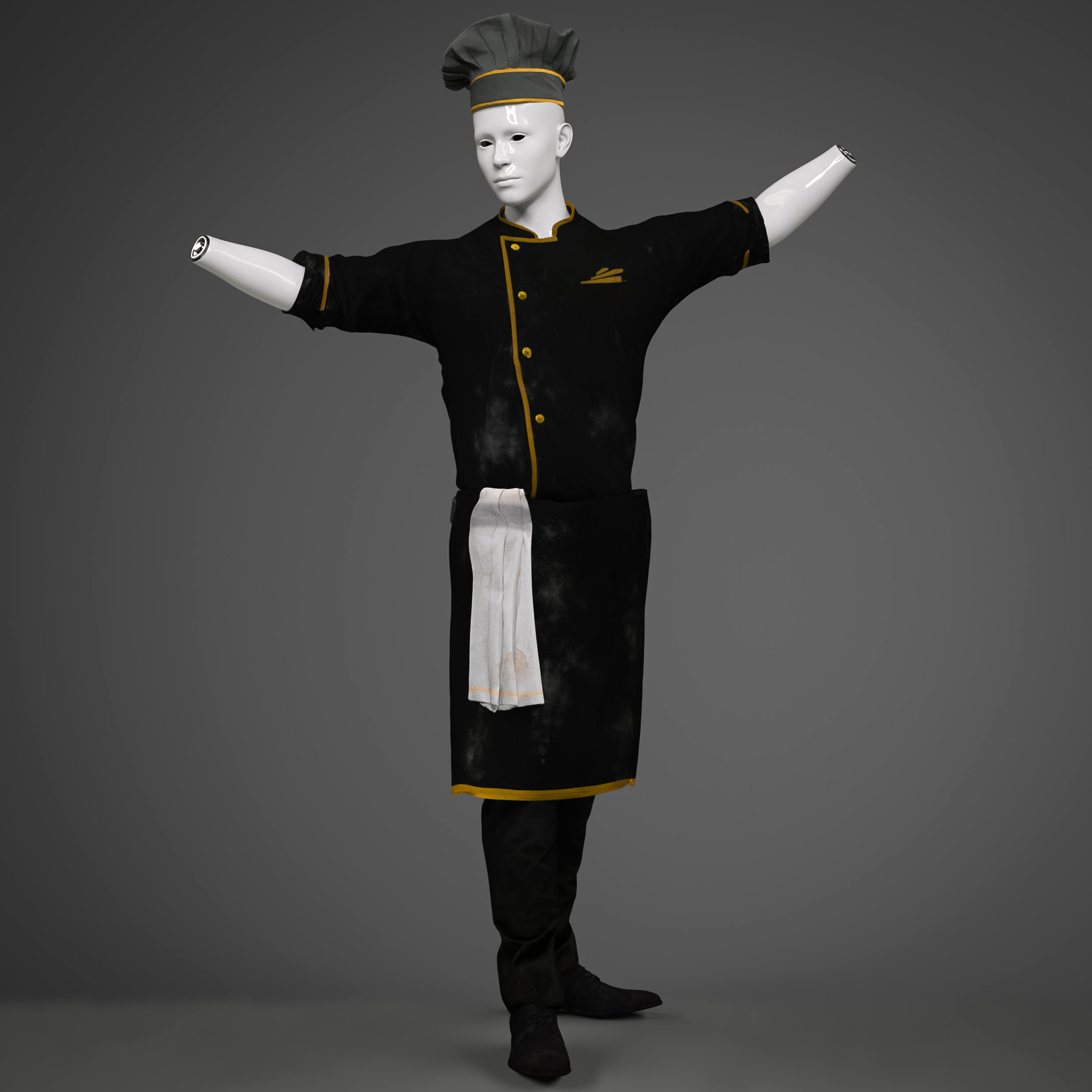 Chef Outfit for Genesis 9 - Daz Content by KuraiKya