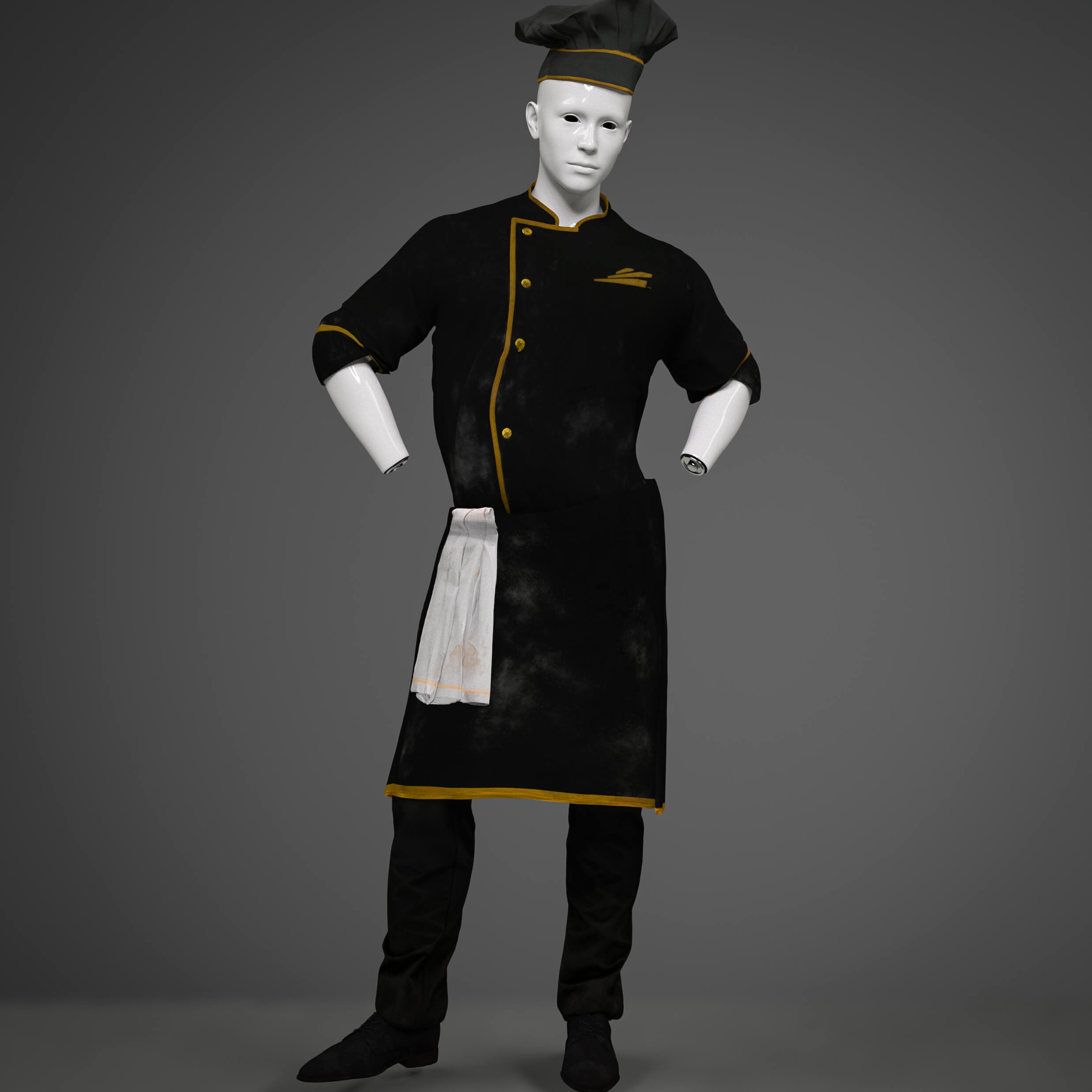 Chef Outfit for Genesis 9 - Daz Content by KuraiKya