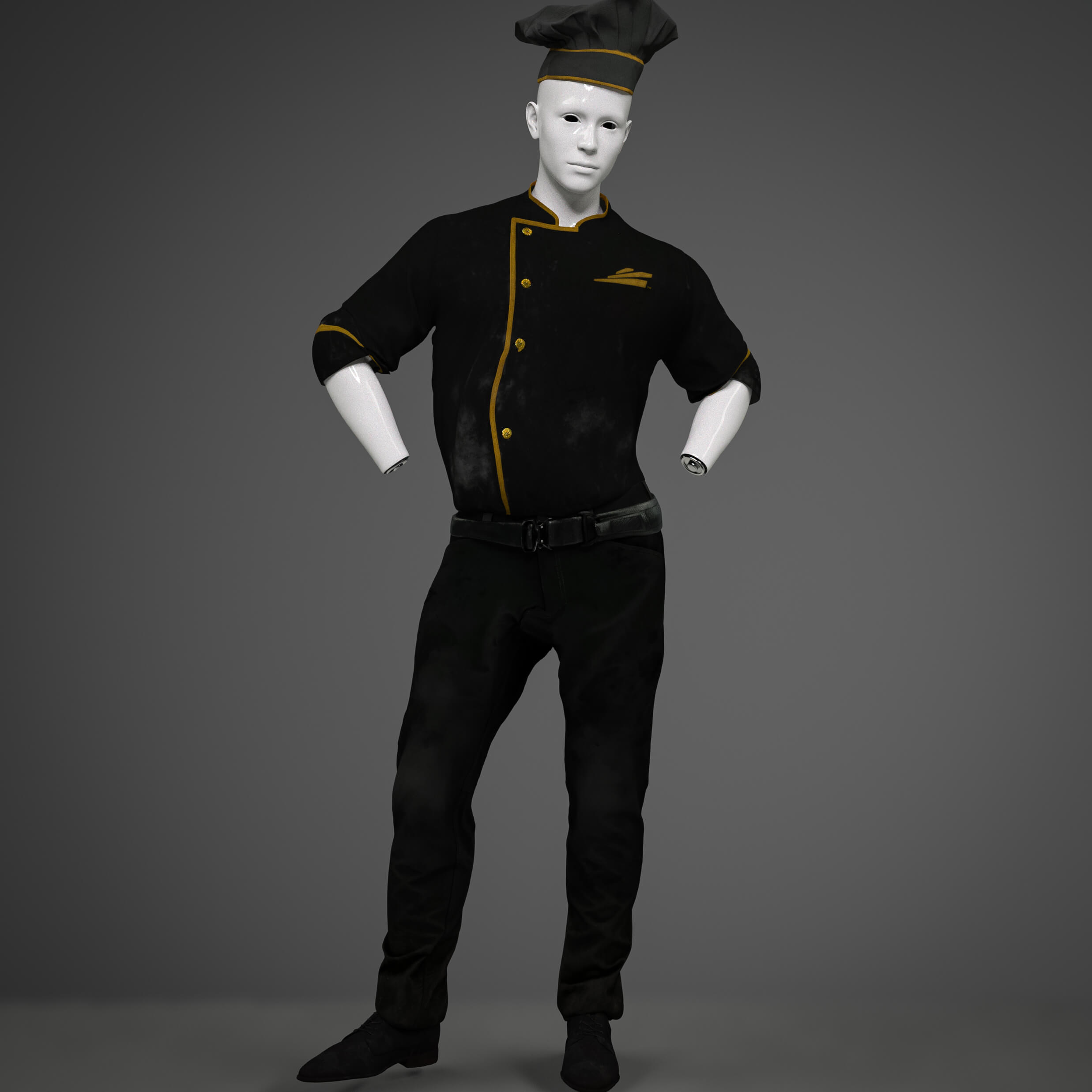 Chef Outfit for Genesis 9 - Daz Content by KuraiKya
