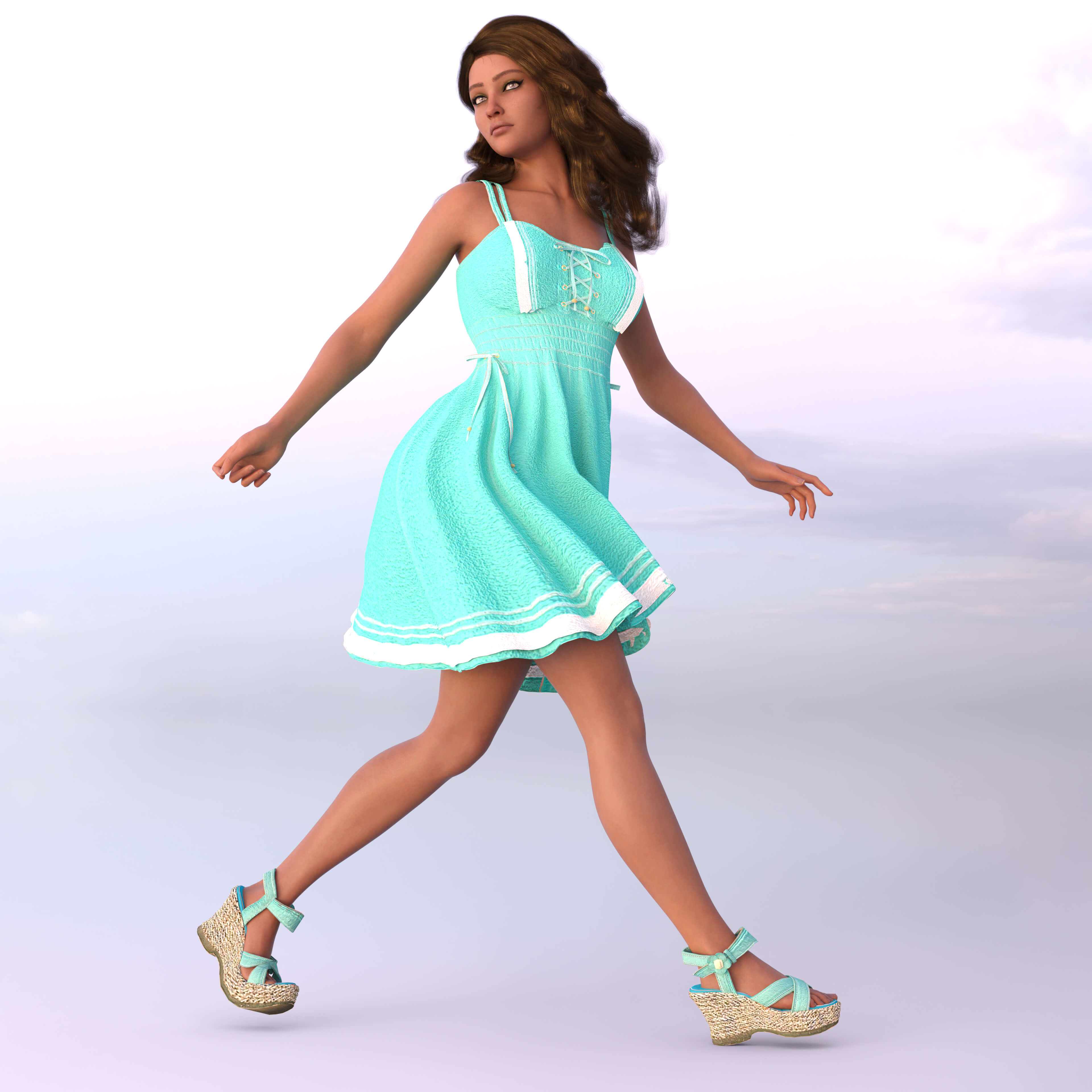 Child Dress for Genesis 9 - Daz Content by KuraiKya