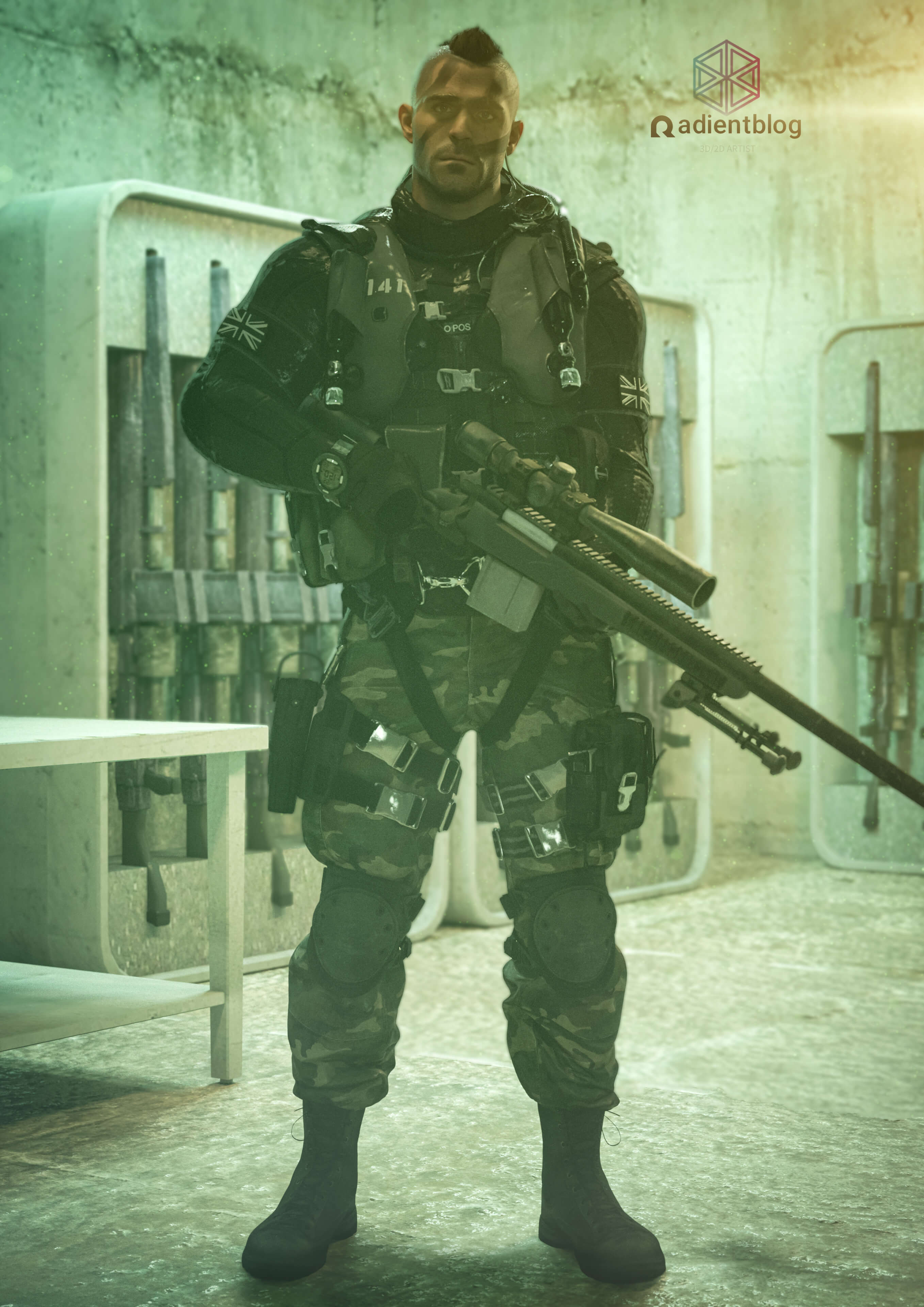 Classic SAS Outfit for Genesis 9 - Daz Content by KuraiKya