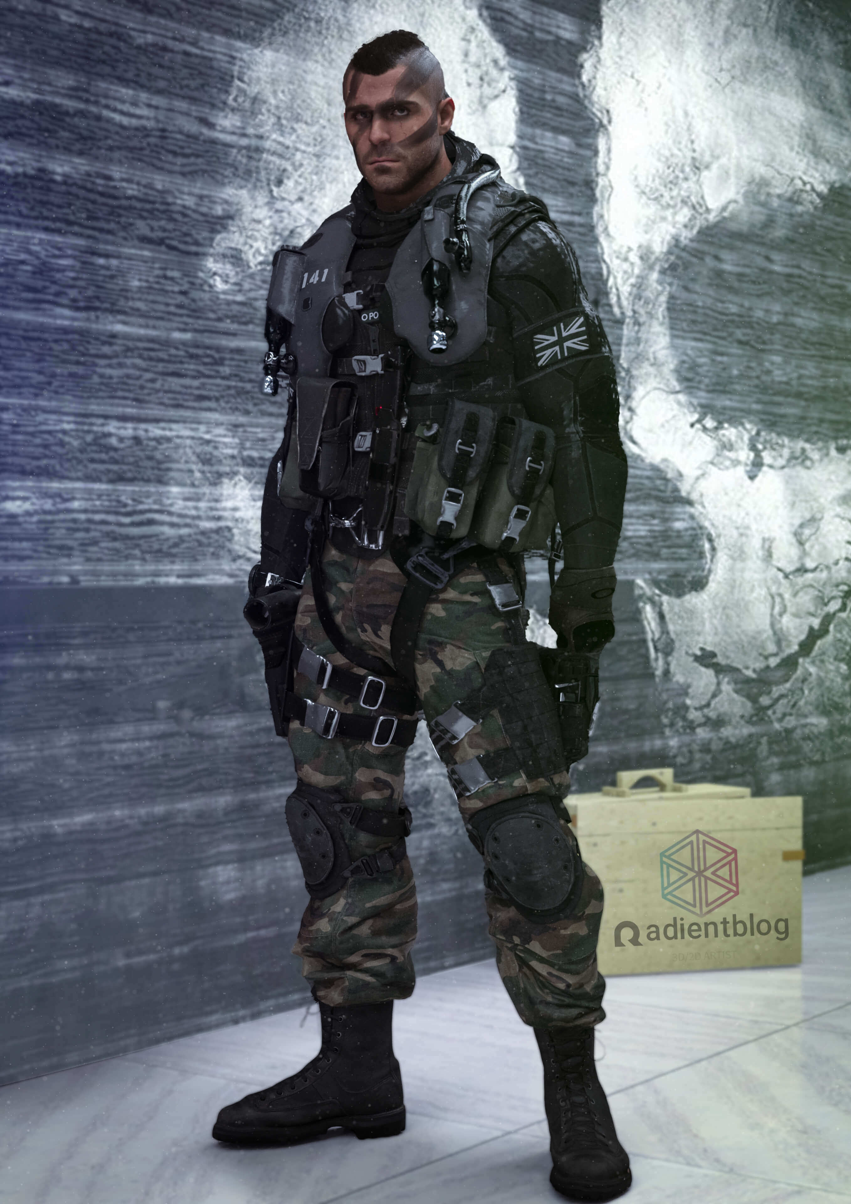 Classic SAS Outfit for Genesis 9 - Daz Content by KuraiKya