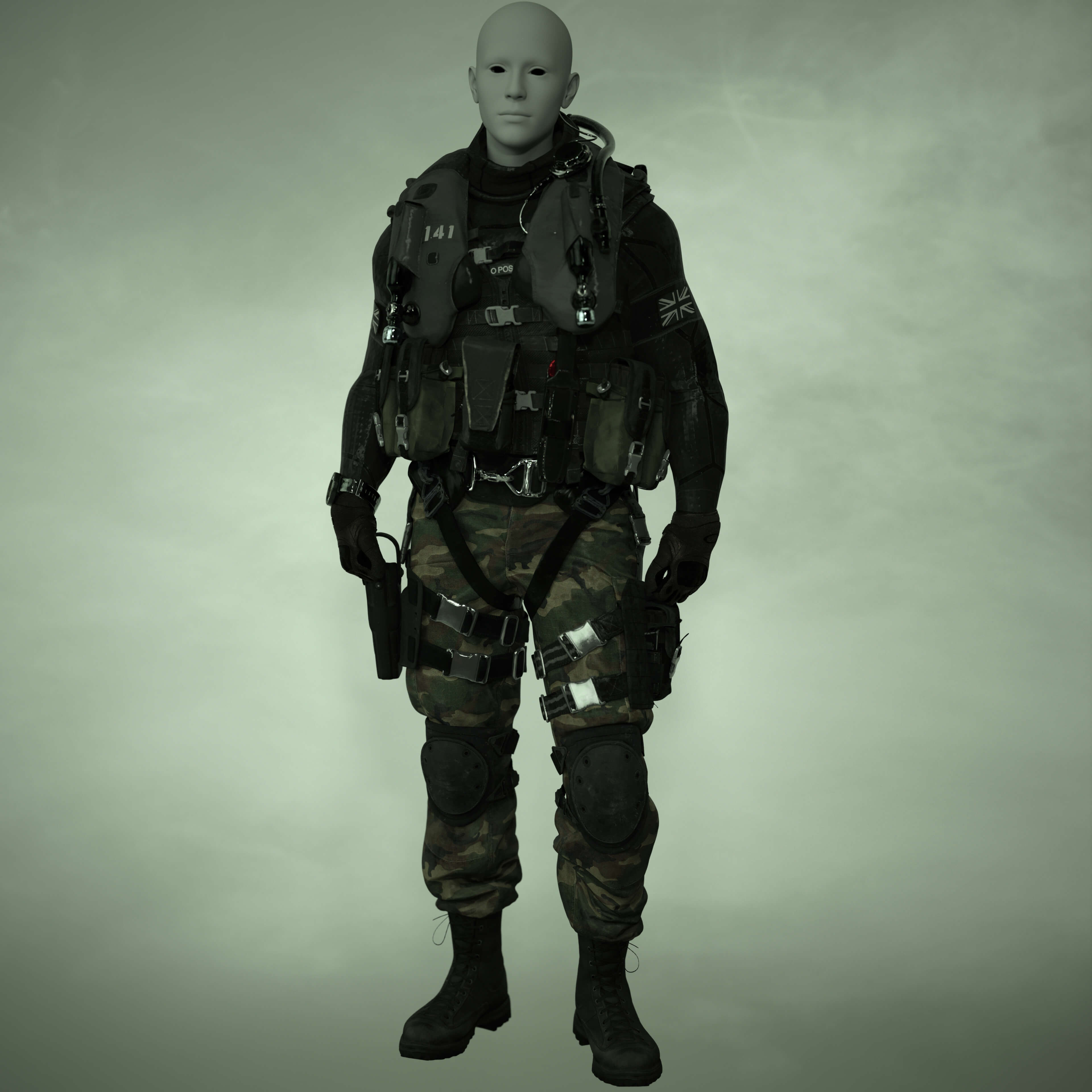 Classic SAS Outfit for Genesis 9 - Daz Content by KuraiKya
