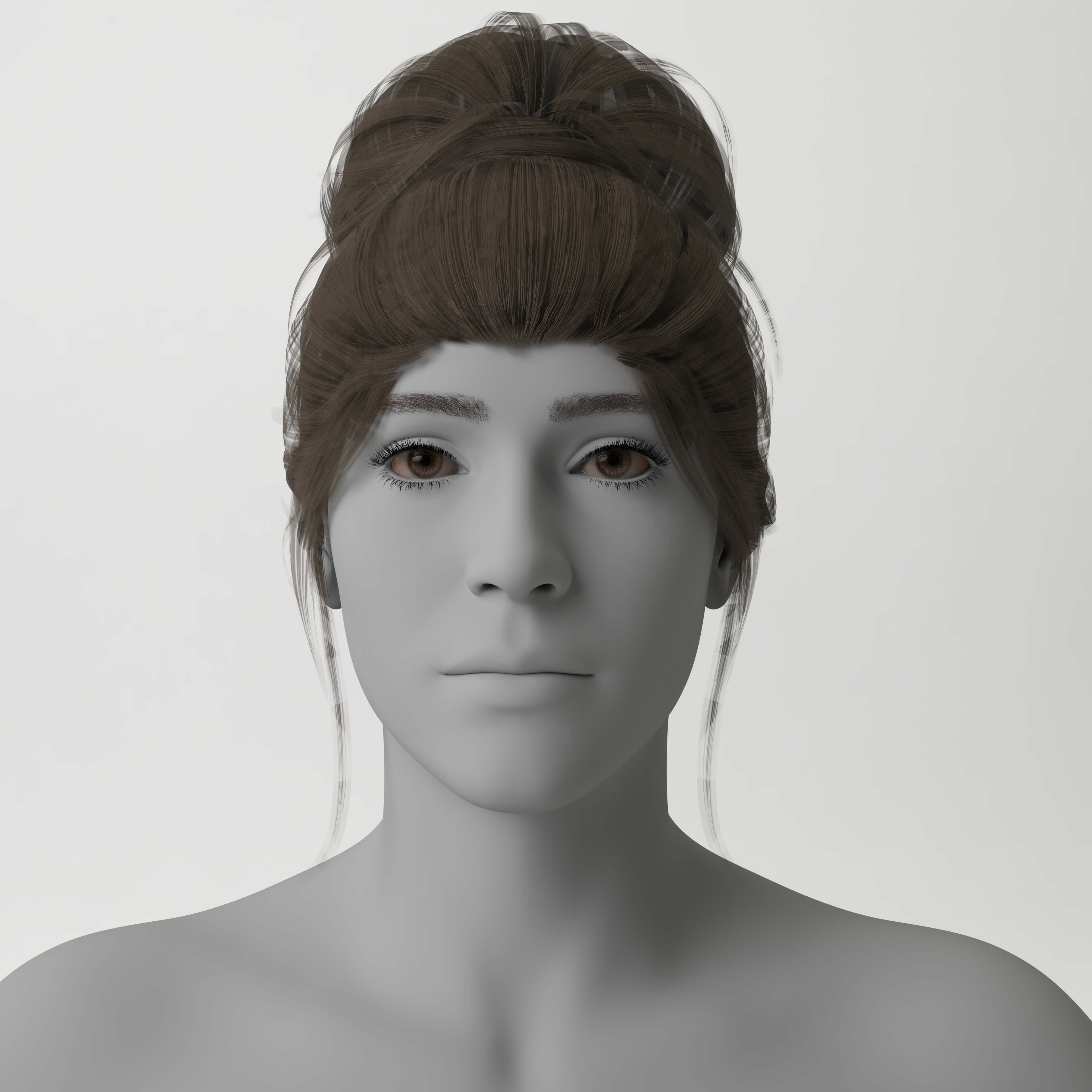 Coy Bun Hair for Genesis 9 - Daz Content by KuraiKya