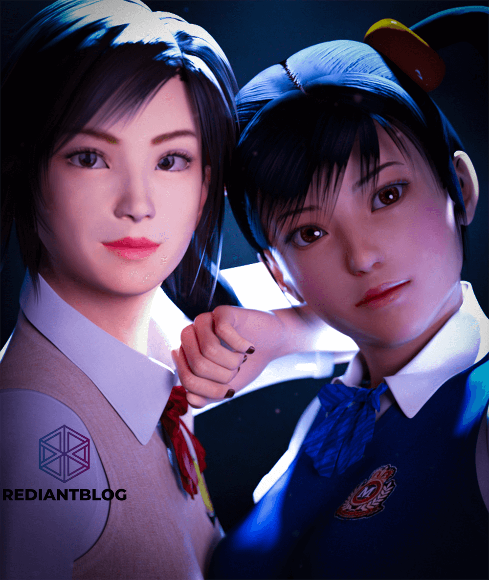Asuka and Xiao 3D Render, Digital Art by KuraiKya