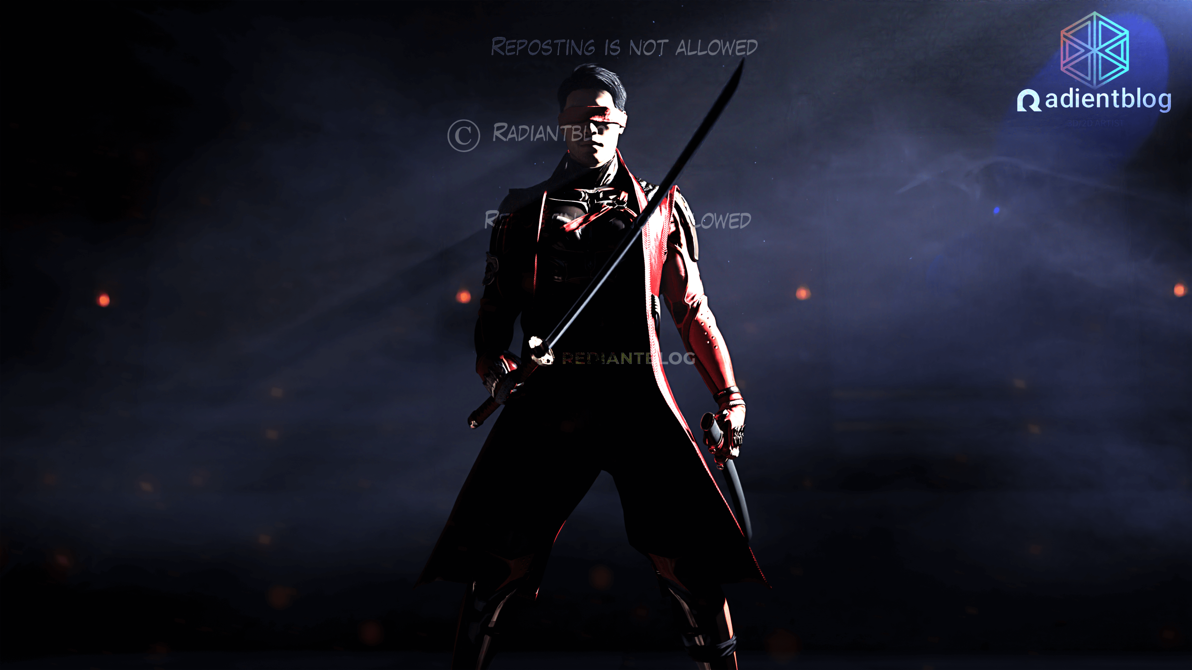 Kenshi 3D Render, Digital Art by KuraiKya