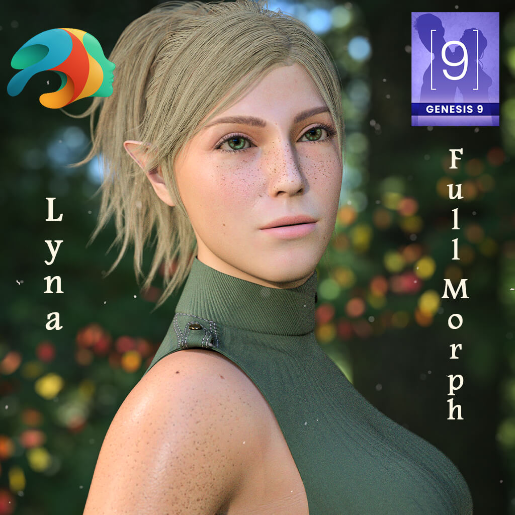 Lyna for Genesis 9 3D Render, Digital Art by KuraiKya