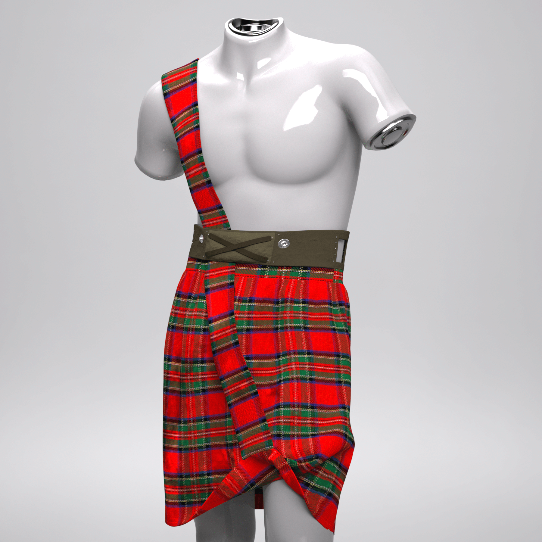 Scottish Kilt 3D Render, Digital Art by KuraiKya