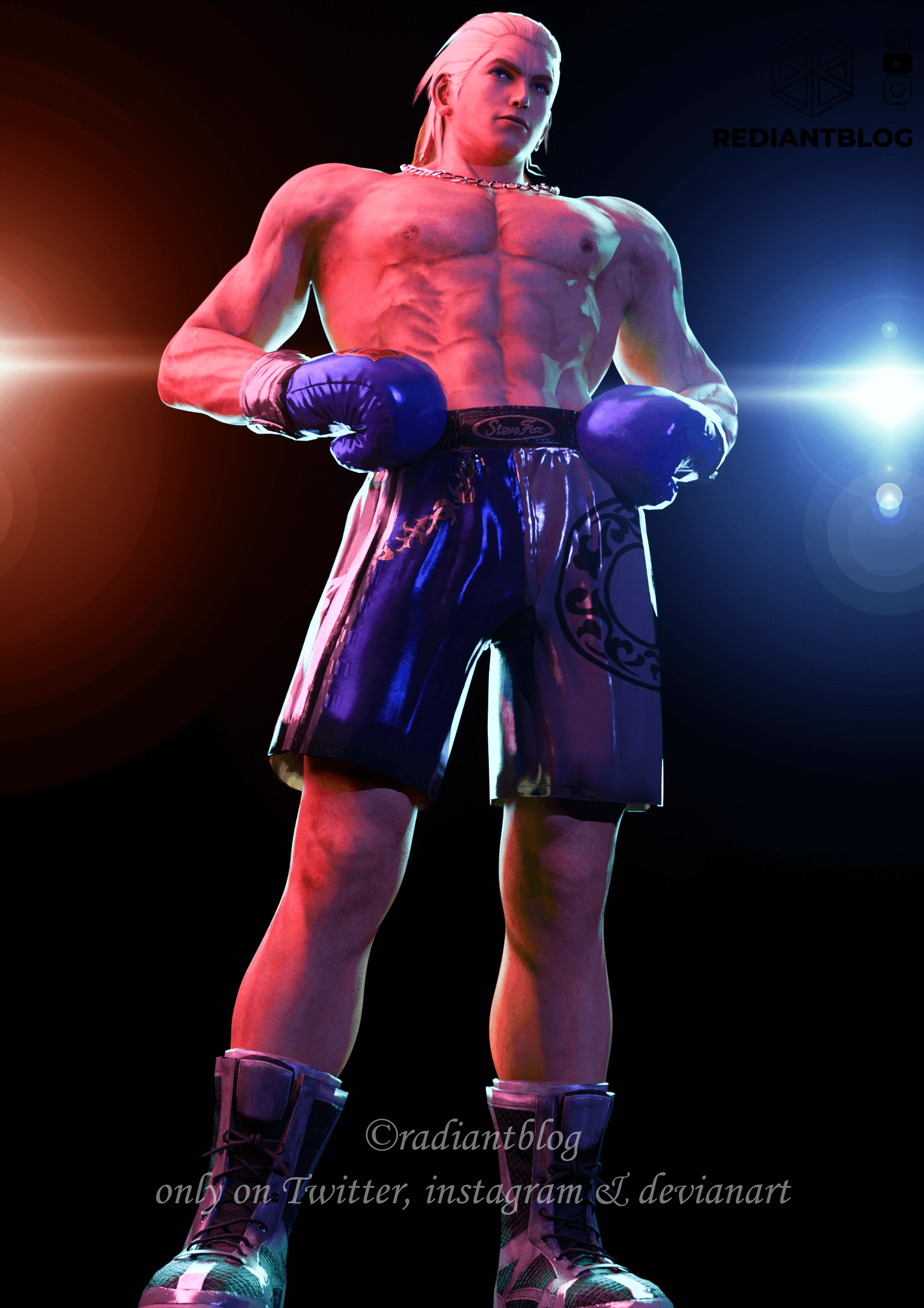 Steve Fox 3D Render, Digital Art by KuraiKya