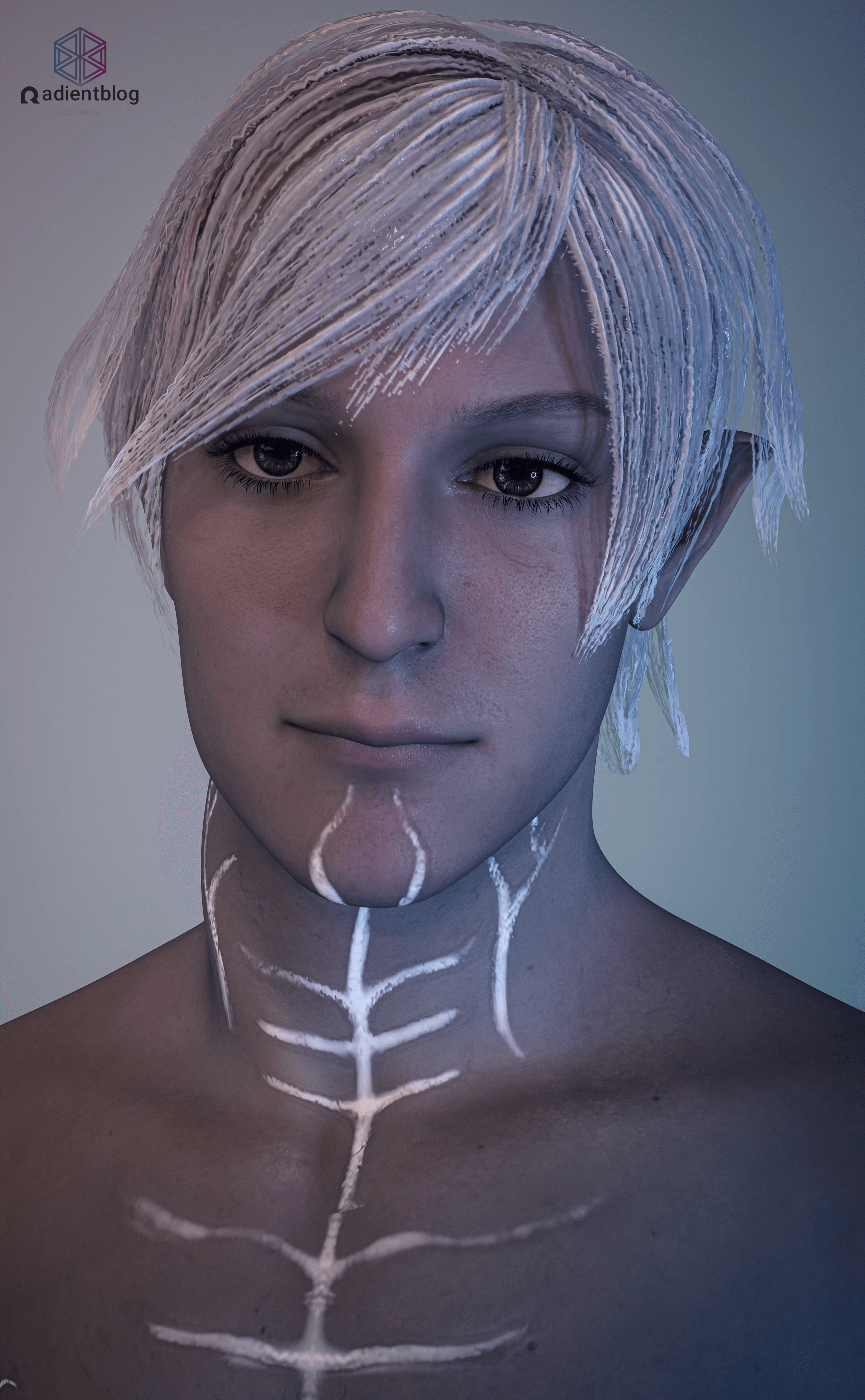 The grumpy Elf 3D Render, Digital Art by KuraiKya