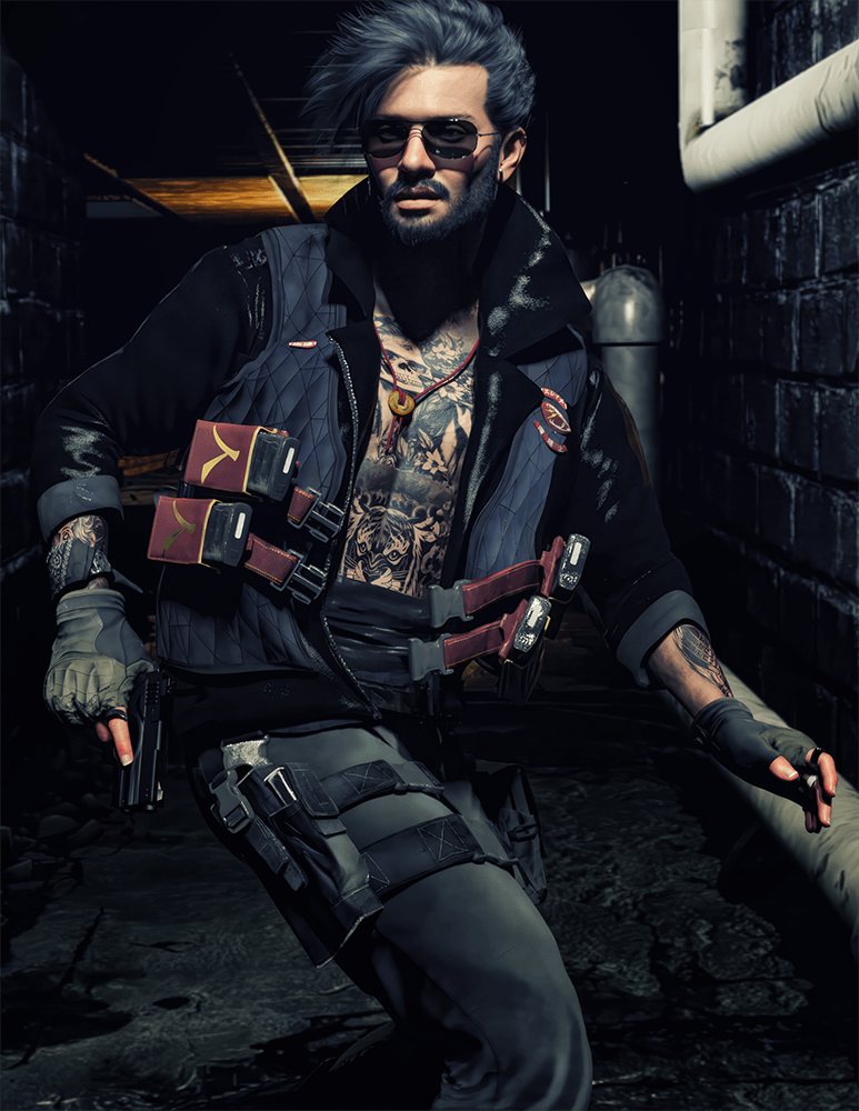 Modern Ronin Outfit for Genesis 9 - Daz Content by KuraiKya