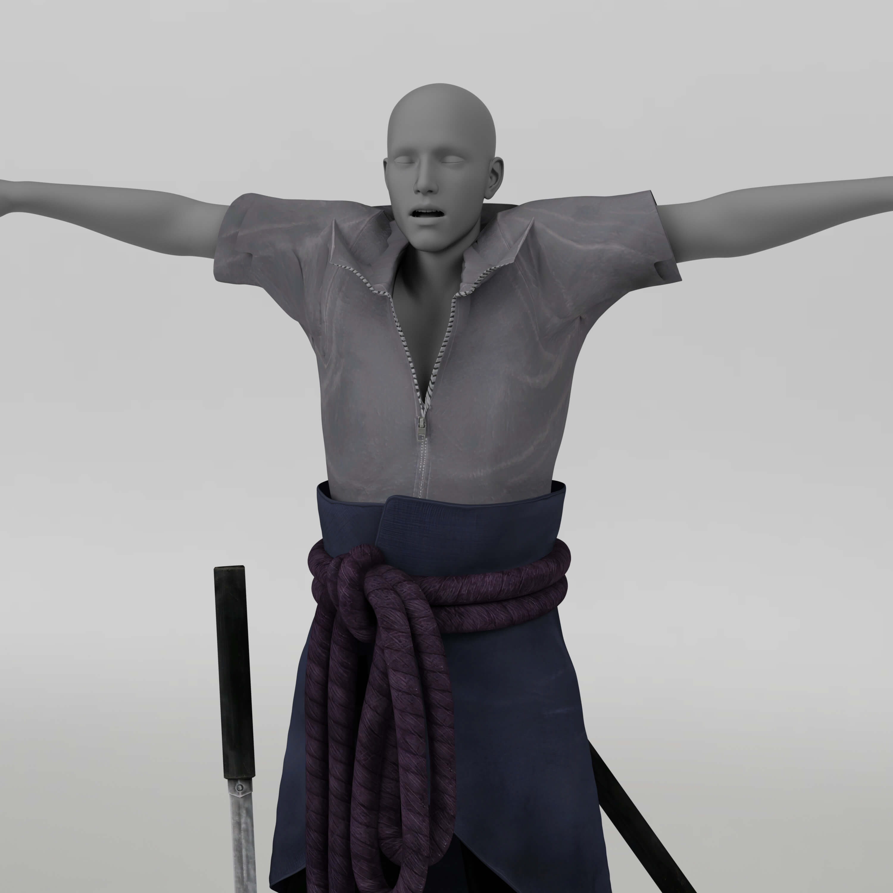 Nuke-Nin Outfit for Genesis 8 Male Free Daz Content by KuraiKya