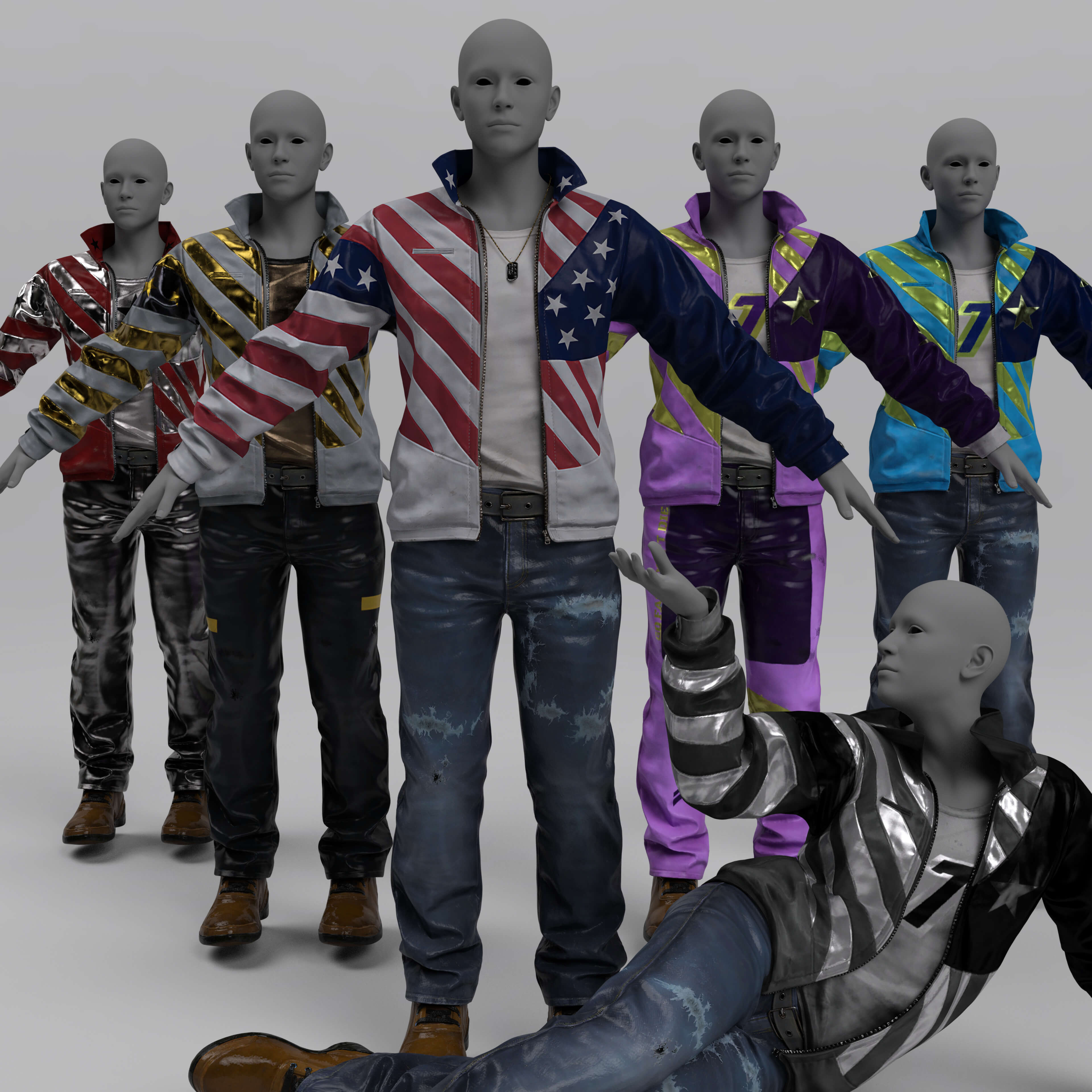 Patriotic Force Outfit for Genesis 9 ⋆ Freebies Daz 3D