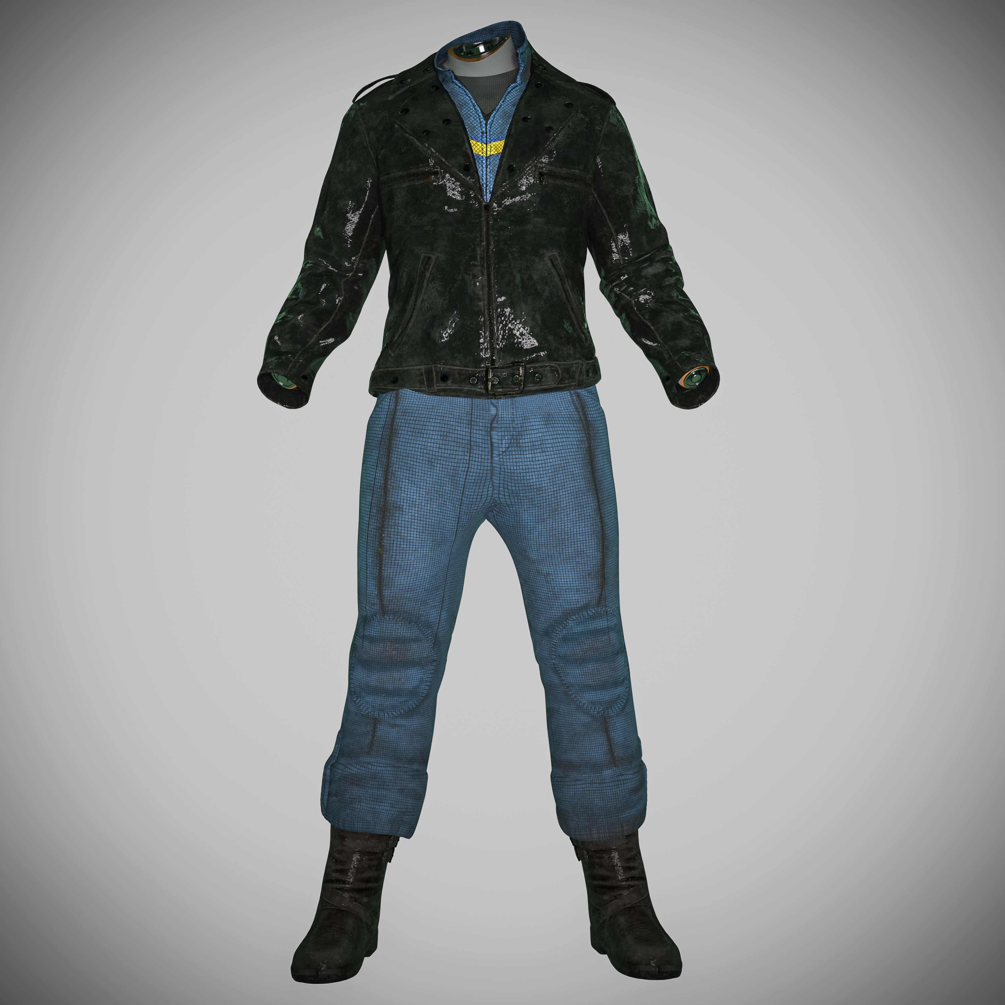 Rebel Outfit for Genesis 9 - Daz Content by KuraiKya