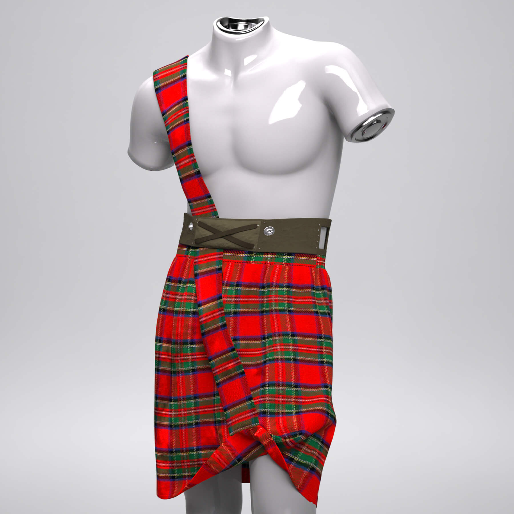 Red Kilt for Genesis 9 - Daz Content by KuraiKya