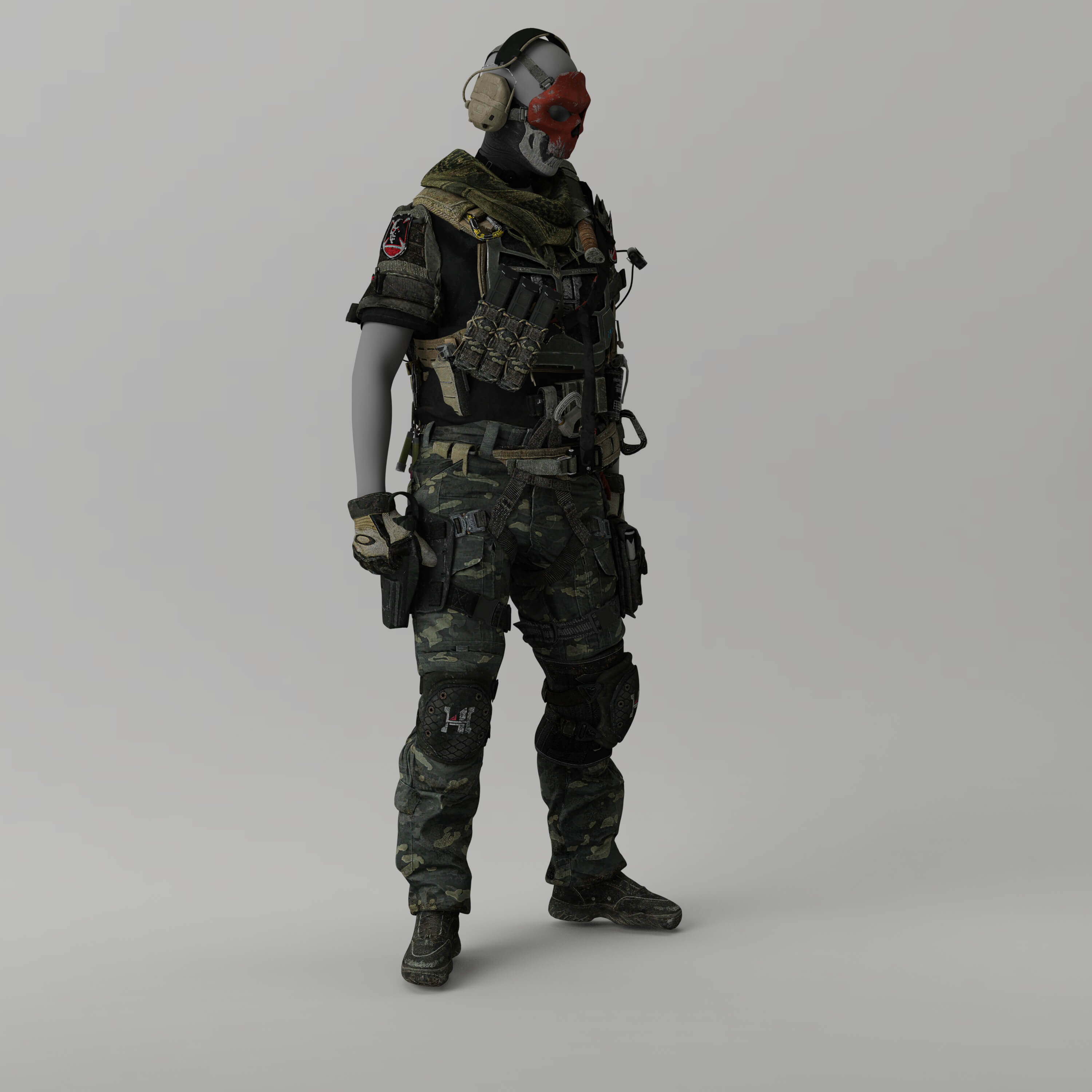 Red Team Outfit for Genesis 9 - Daz Content by KuraiKya