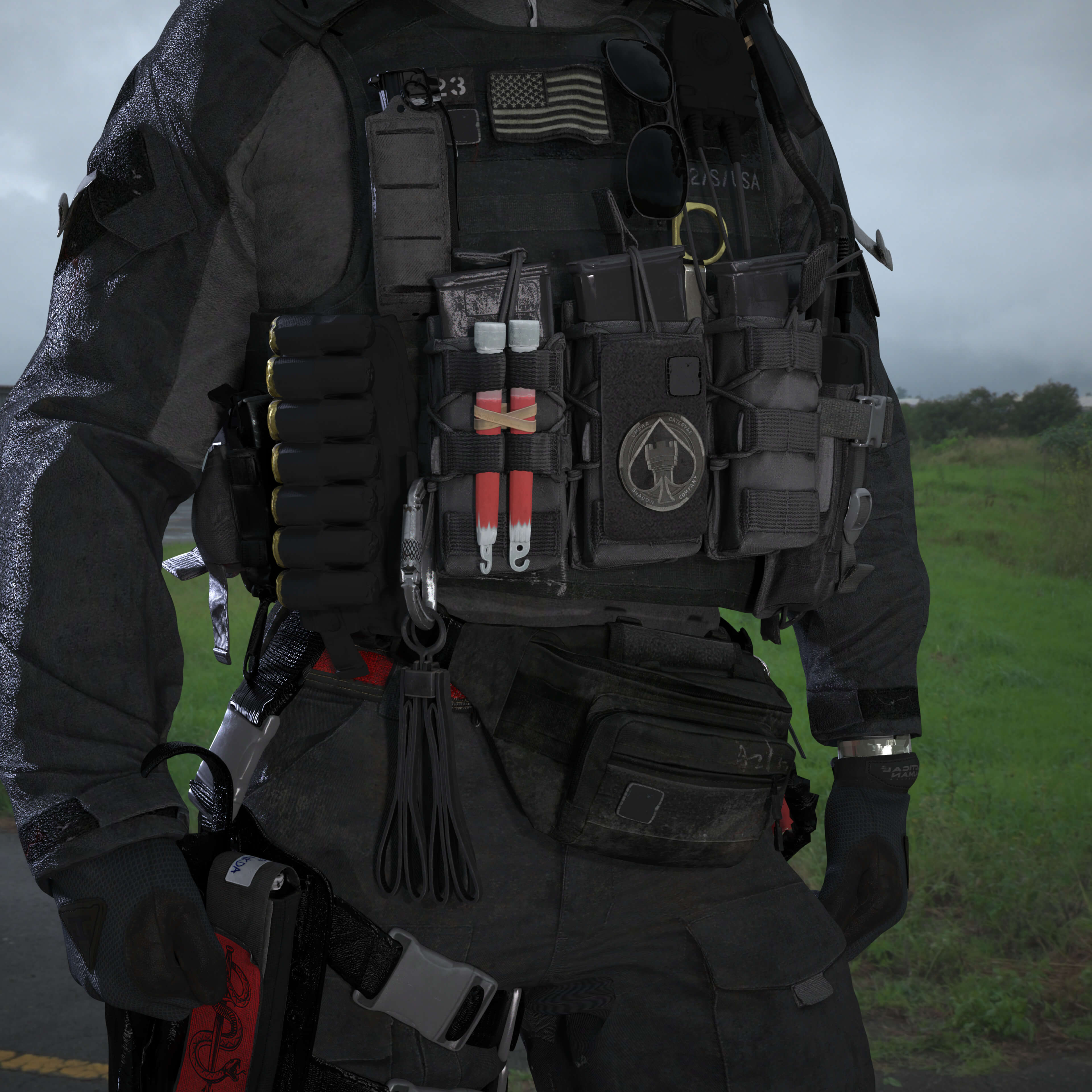 Shadow Pmc Outfit for Genesis 9 - Daz Content by KuraiKya