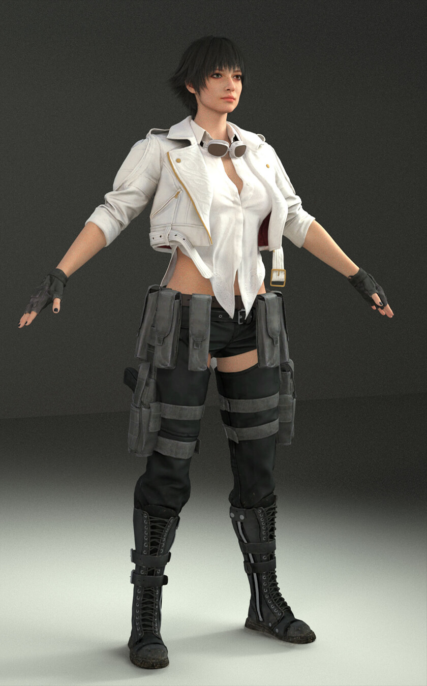 Lady DMC 5 for Genesis 9 Female 3D Model 3D Render by Kuro3D