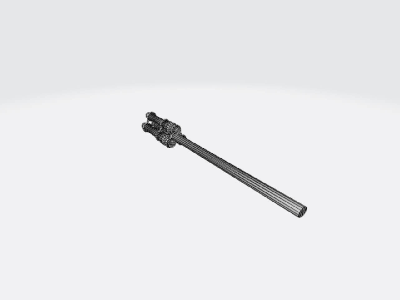 Three-Barrel Hand Cannon 3D Model by KylePerkino