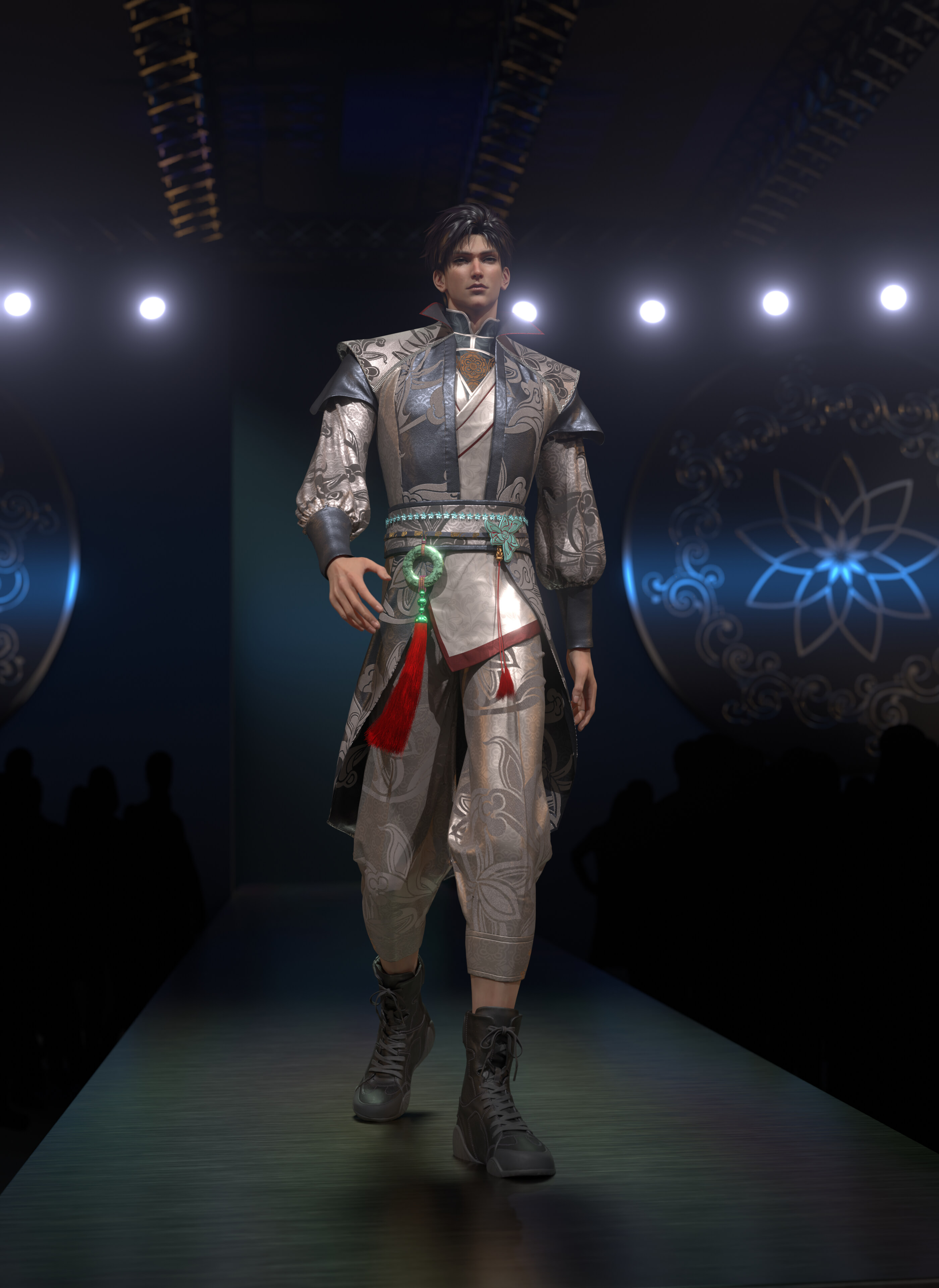 Traditional Asian-Style Outfit 3D Render, Digital Art by Kyro-Red