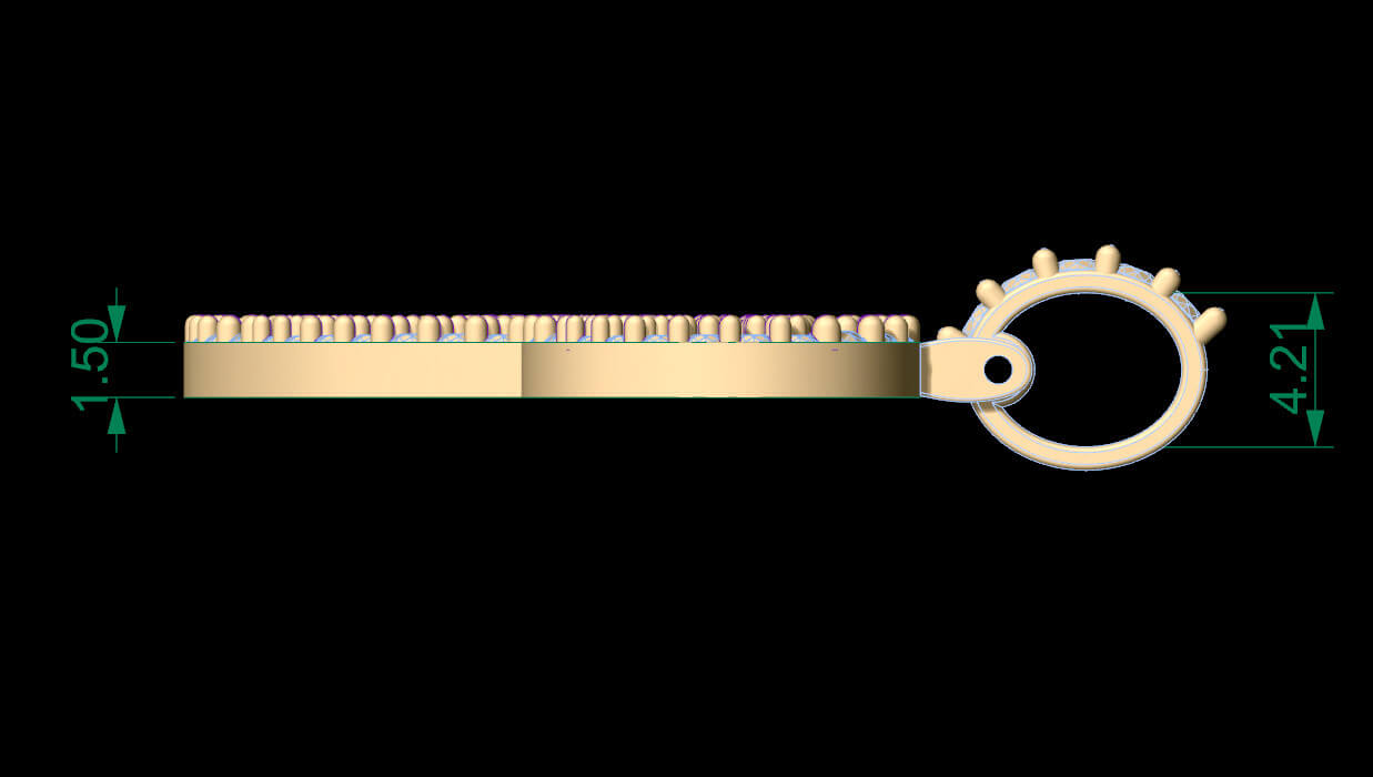 Initial Letter 'P' Pendant Necklace - 3D Model by Lady of the 3DRings