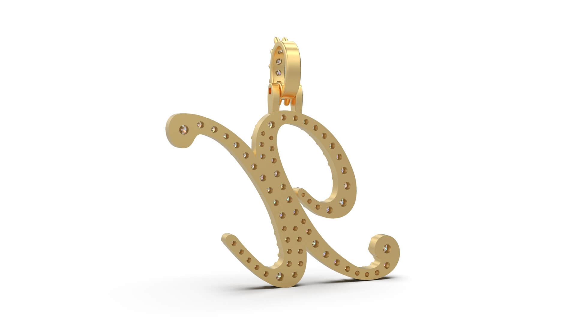 Initial Letter 'X' Pendant Necklace - 3D Print Model by Lady of the 3DRings
