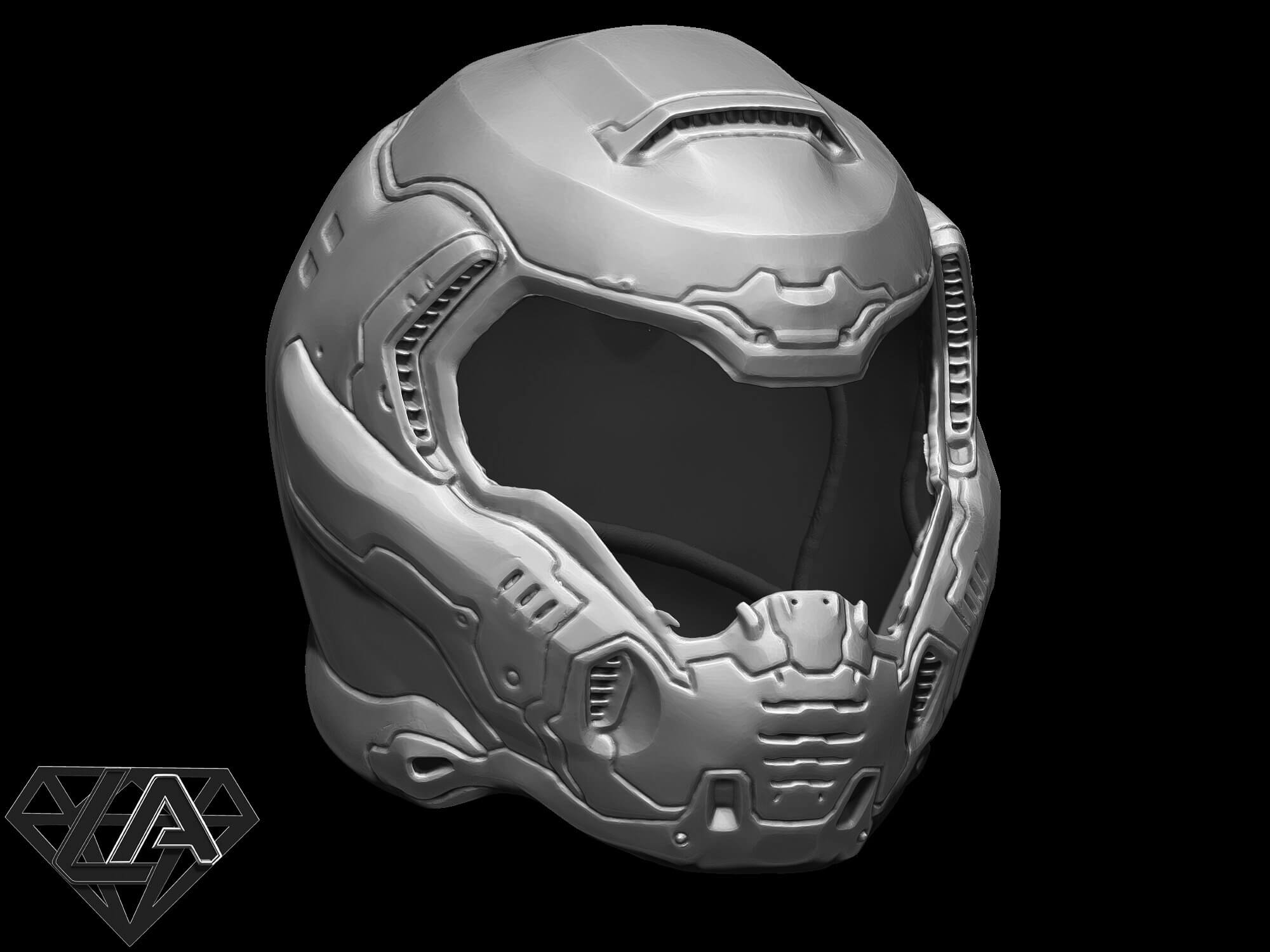Doom 2016 Helmet - 3D Model by LAfactorystore