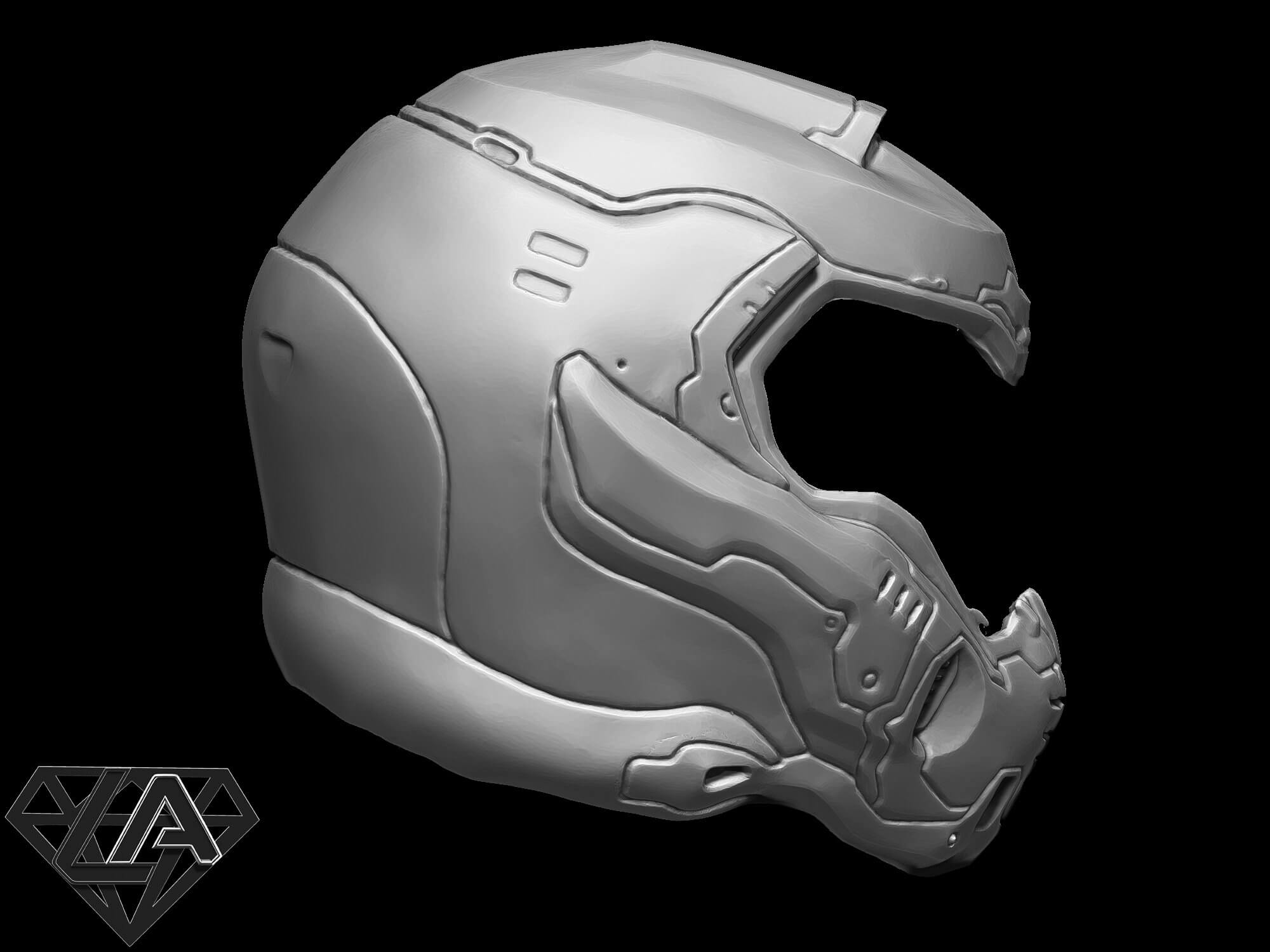 Doom 2016 Helmet - 3D Model by LAfactorystore