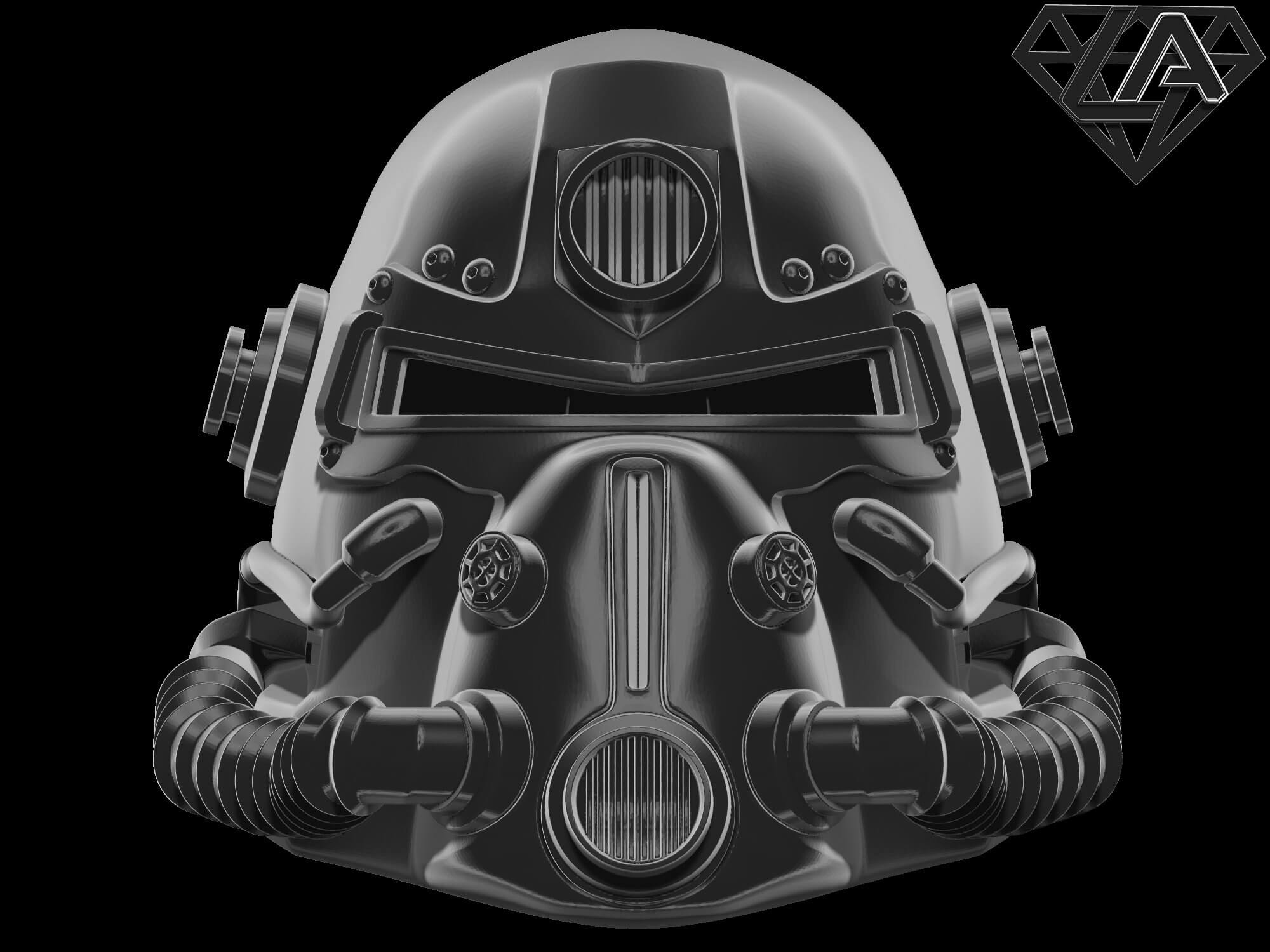 Fallout T-51b Custom Helmet 3D Model by LAfactorystore