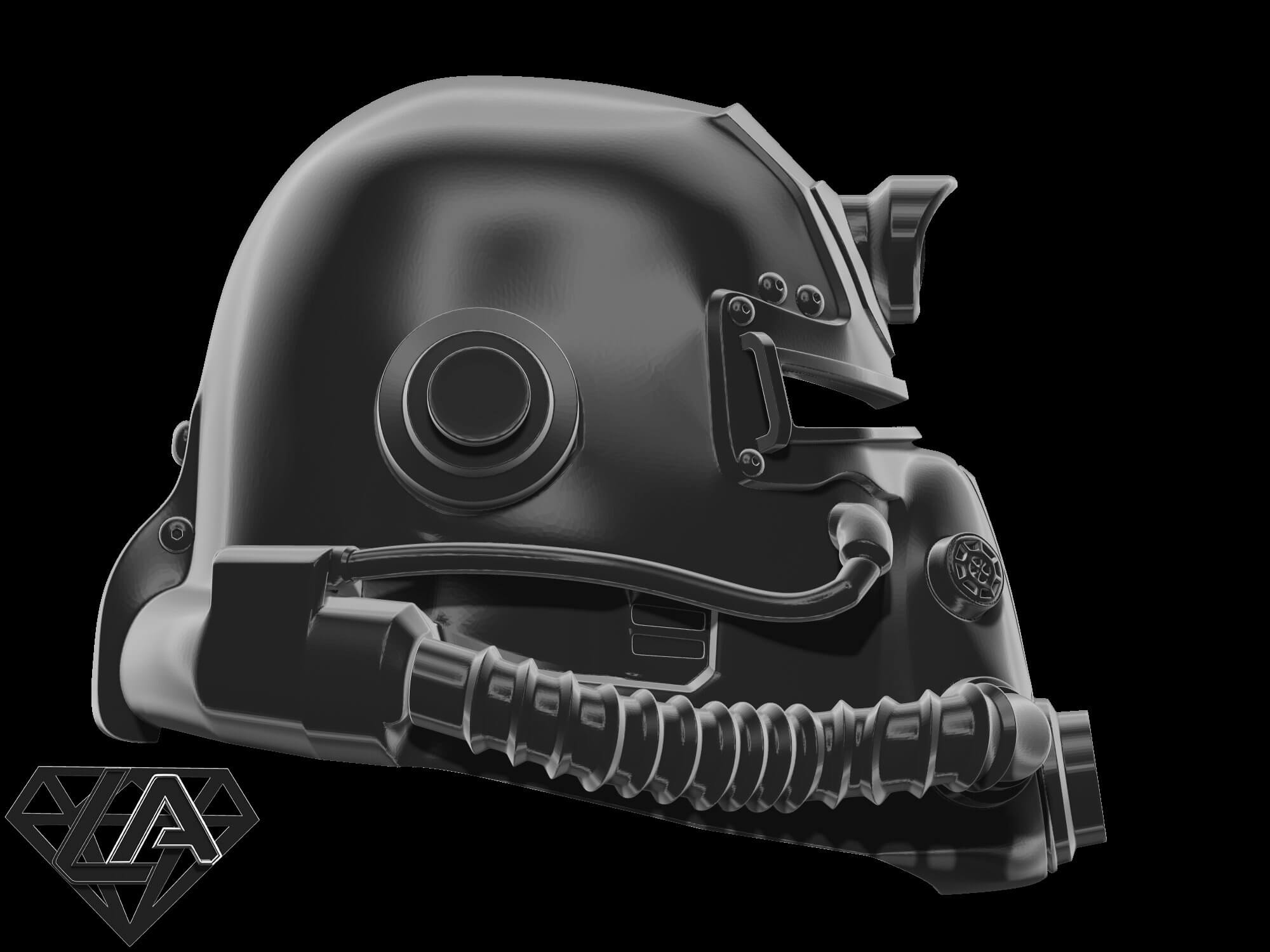 Fallout T-51b Custom Helmet 3D Model by LAfactorystore