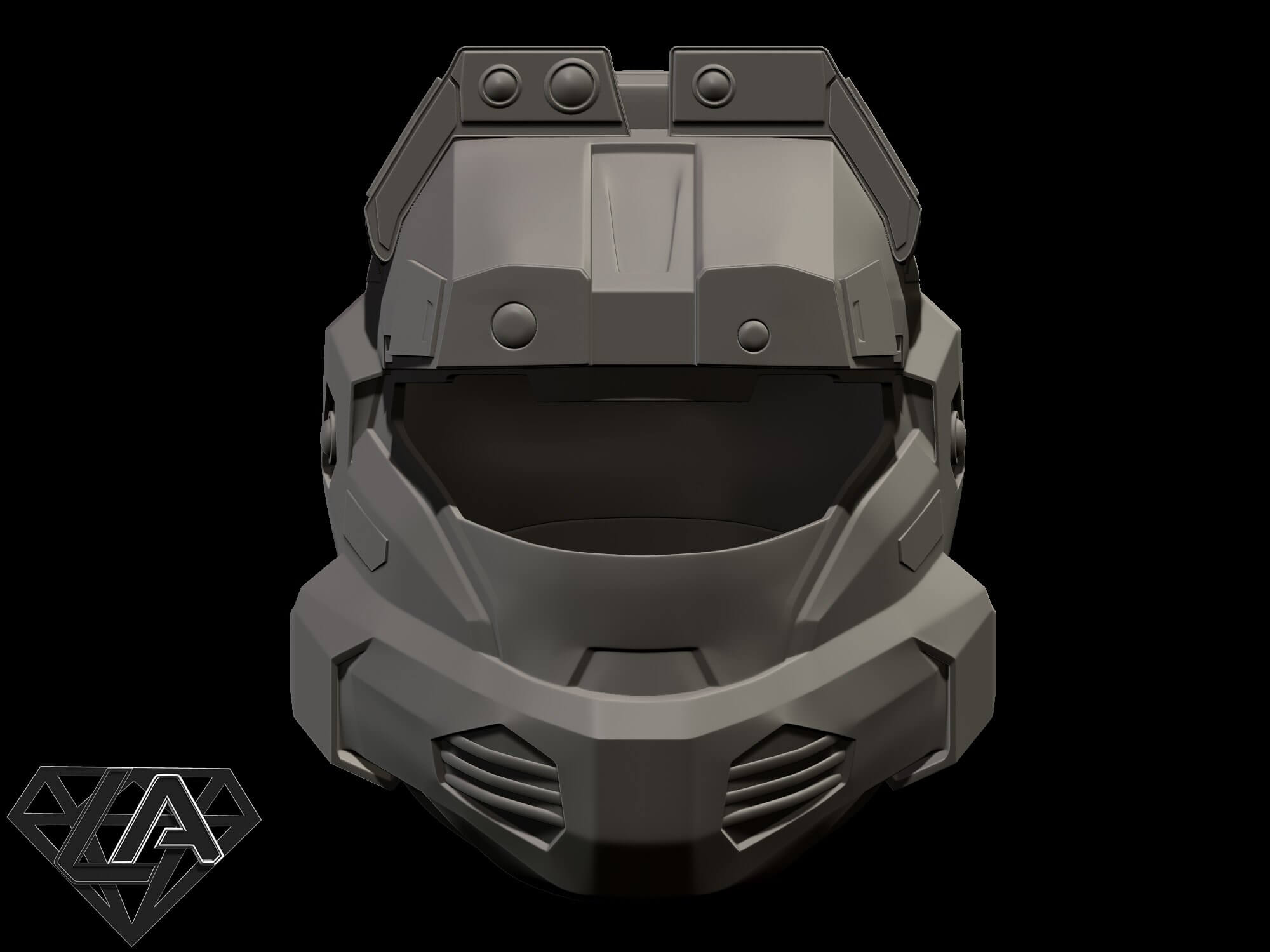 Halo 4 scout helmet pepakura file - fuelero