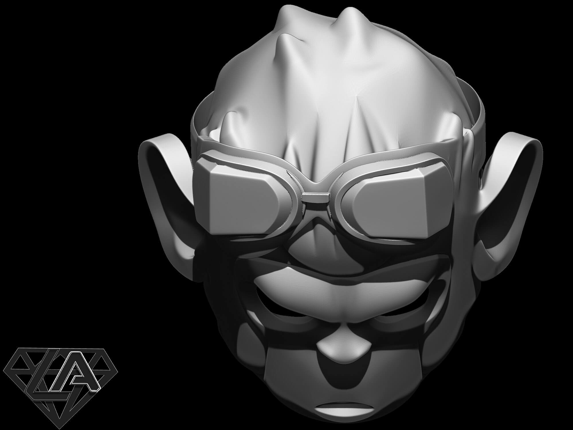 Monkey Pogo Custom Helmet - 3D Model by LAfactorystore