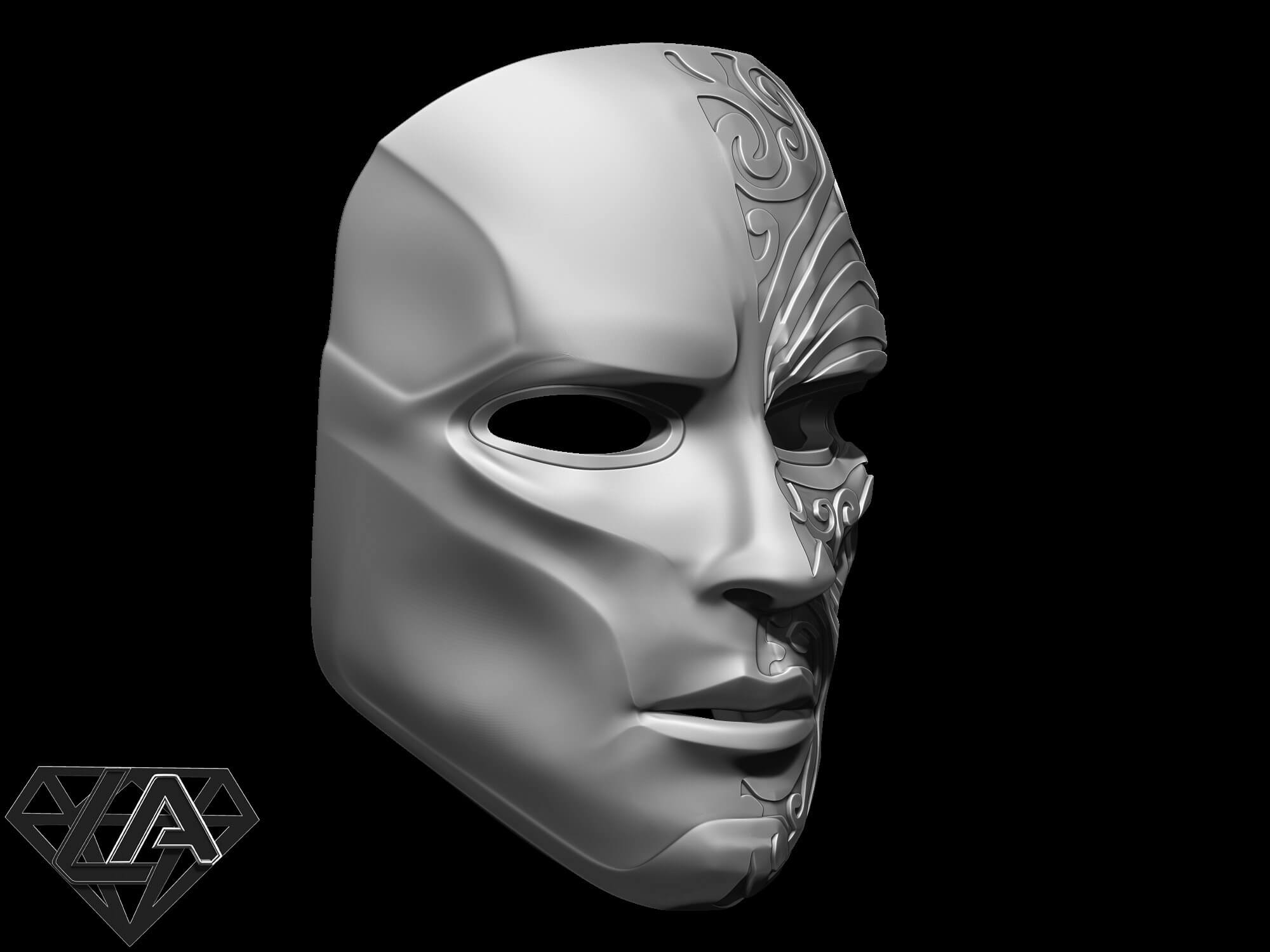 Relief Opera Mask - 3D Print Model by LAfactorystore