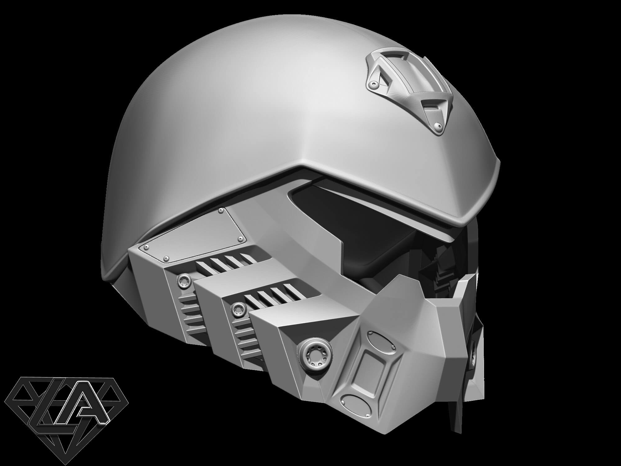 Sci-Fi Tactic Roach Custom Helmet 3D Model by LAfactorystore