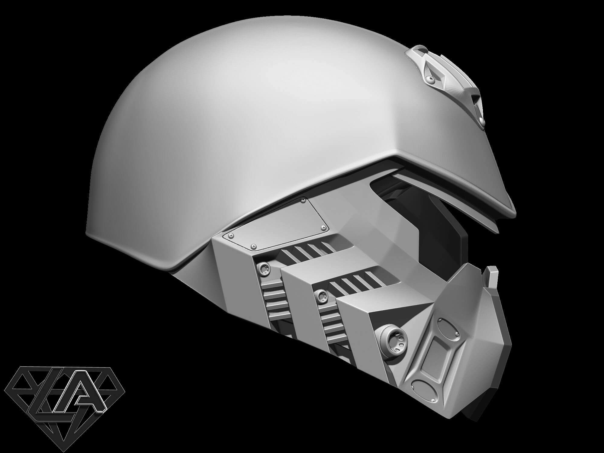 Sci-Fi Tactic Roach Custom Helmet 3D Model by LAfactorystore