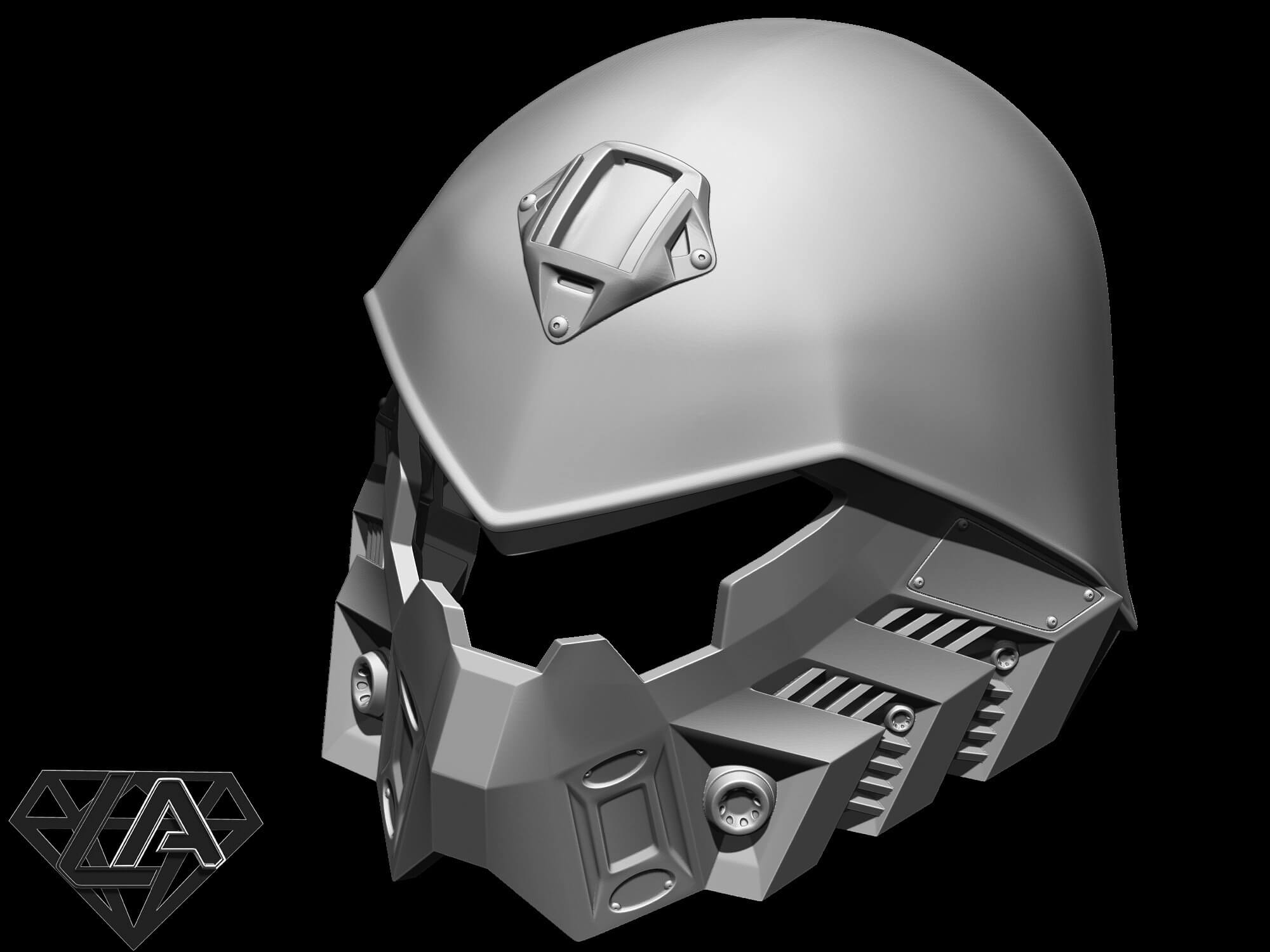 Sci Fi Tactic Roach Custom Helmet 3d Model By Lafactorystore